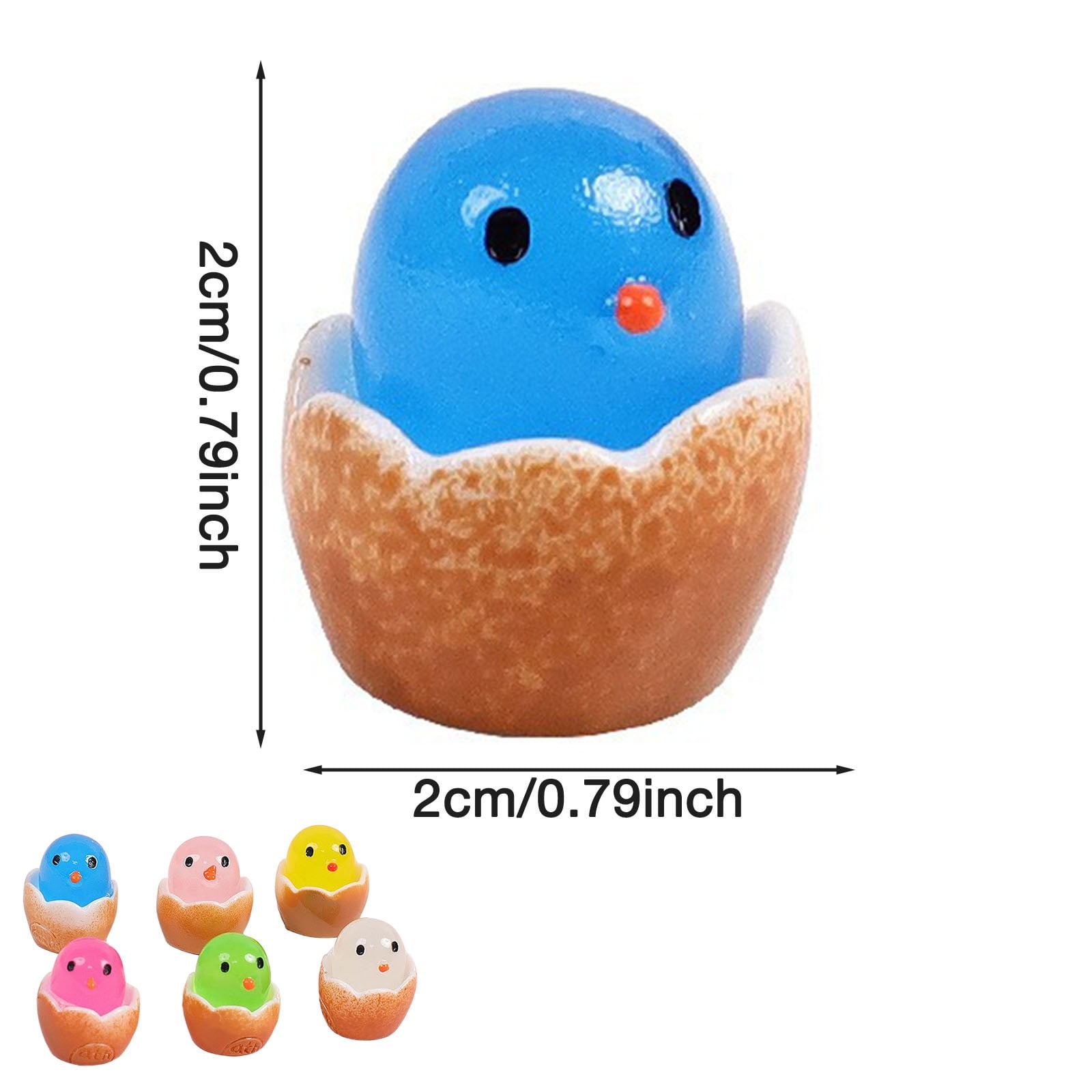 Spring Decoration Mini Chickens with Eggshell Cute Mini Resin Animals ...