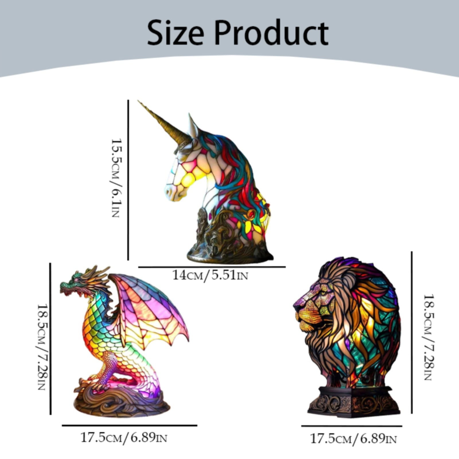 Spring Decoration New Magical Animals Led Bull Headlamp Resin Statue ...