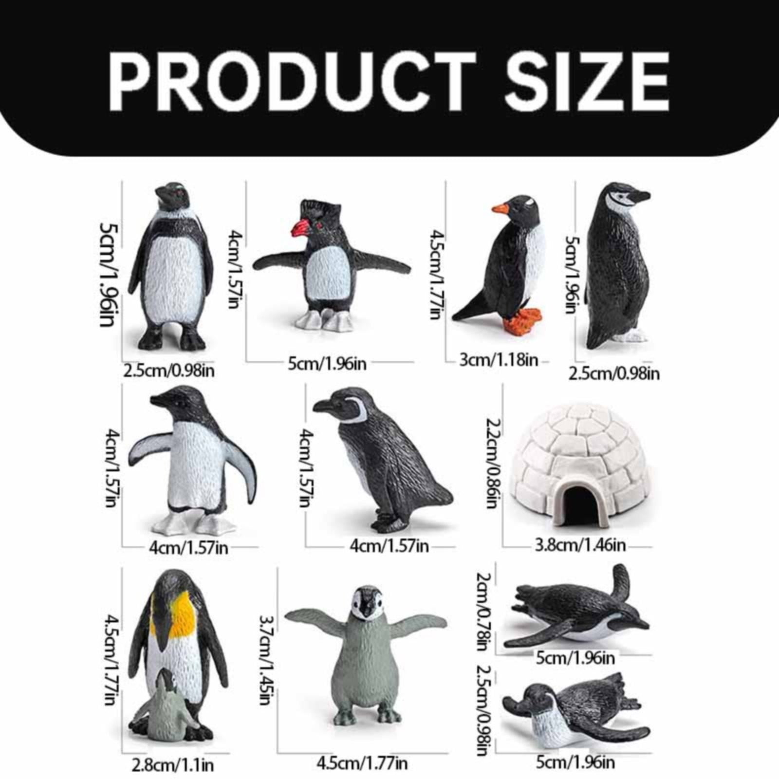 Spring Decoration Penguin Figurines Toy Playset Mini Penguin Toy Set ...