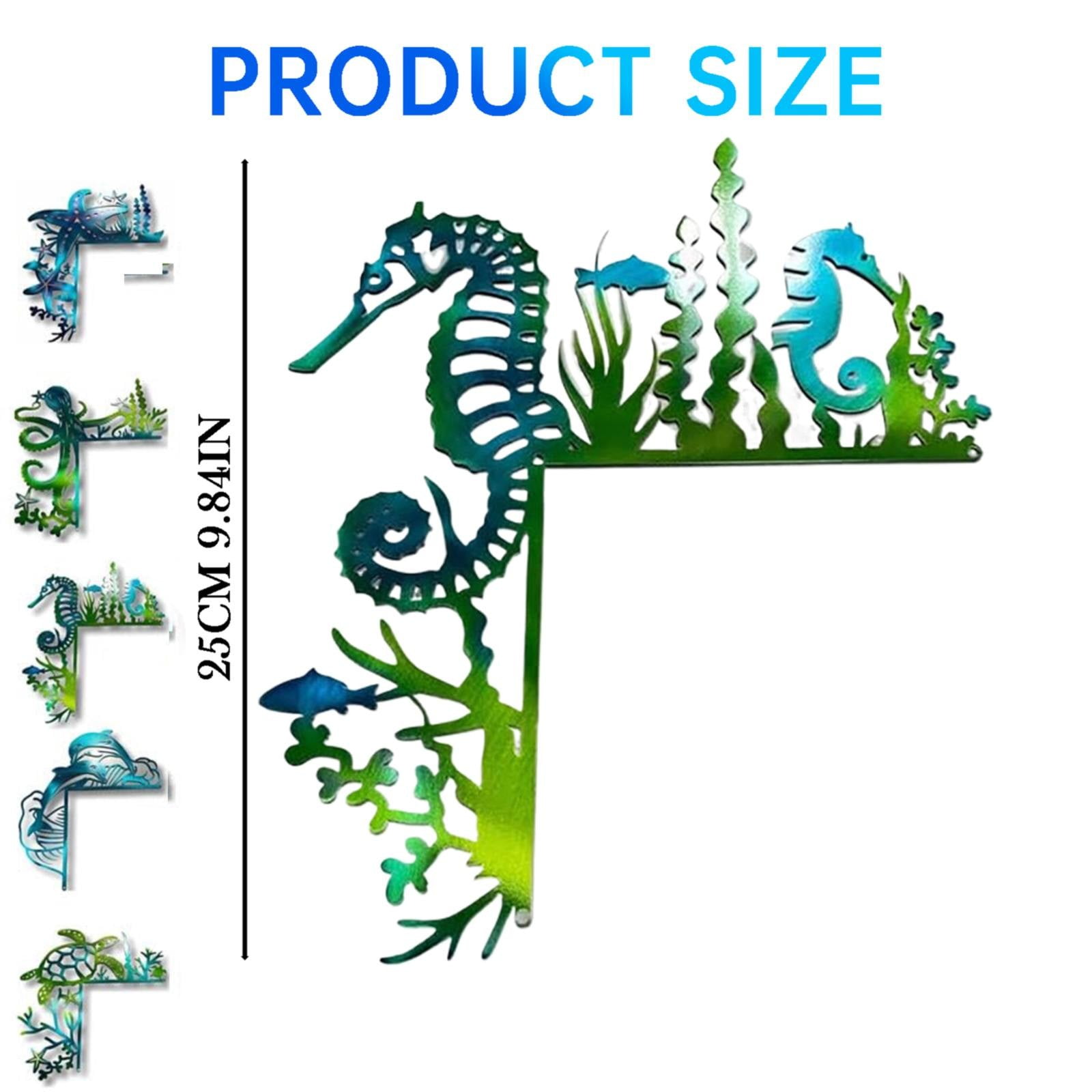 Spring Decoration Sea Turtle Door Frame Decoration Coastal Metal Turtle ...