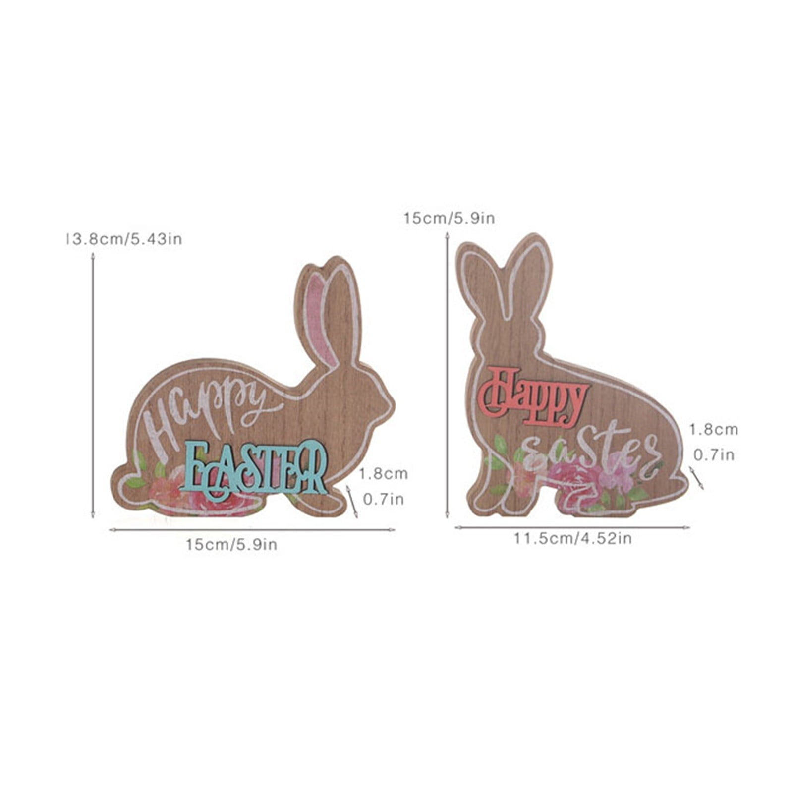 Spring Decoration Wooden Cartoon Letter Rabbit Furnishings - Walmart.com