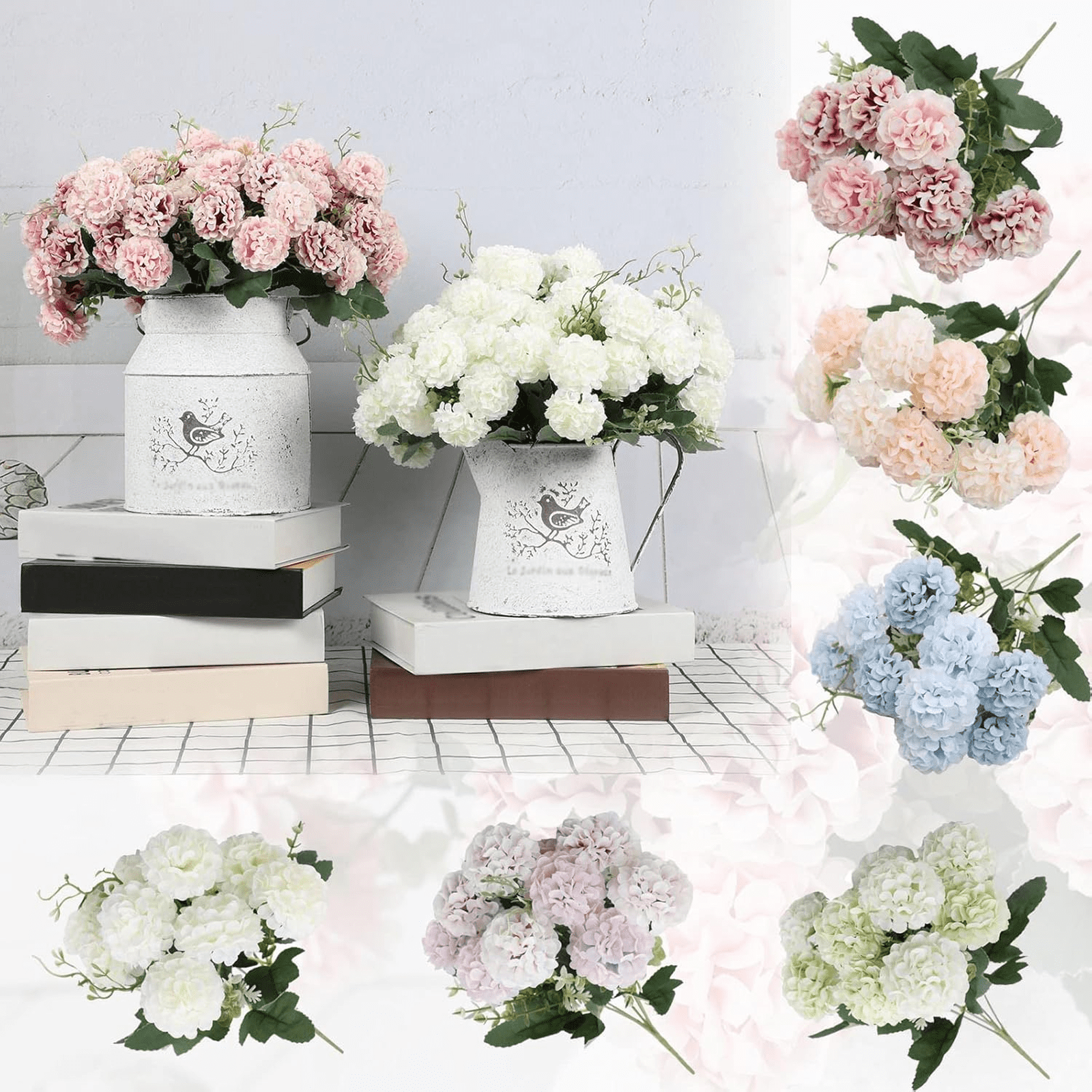 Spring Decorations Artificial Chrysanthemum, Fake Flower Bouquet Silk ...