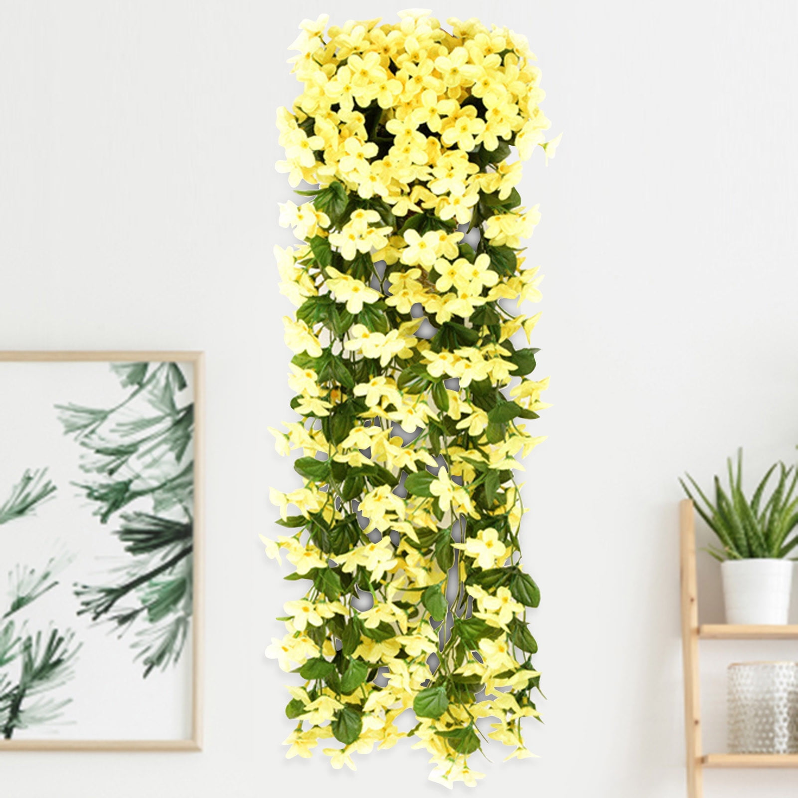 Spring Decorations for Home - Faux Violet Hanging Flowers, Artificial ...