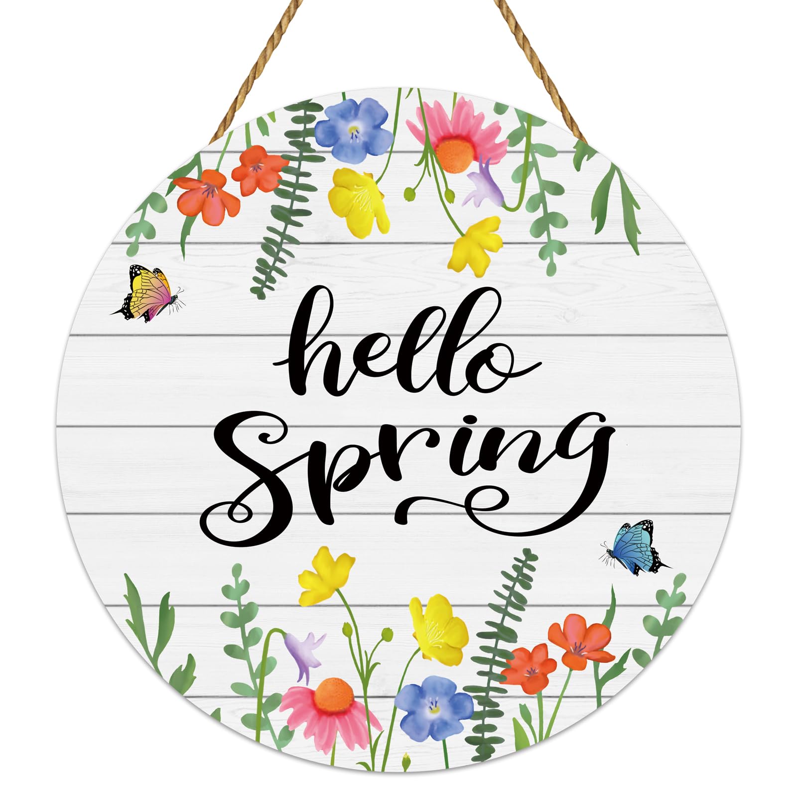 Spring Decorations for Home Front Door ATT1Decor Floral Butterfly ...