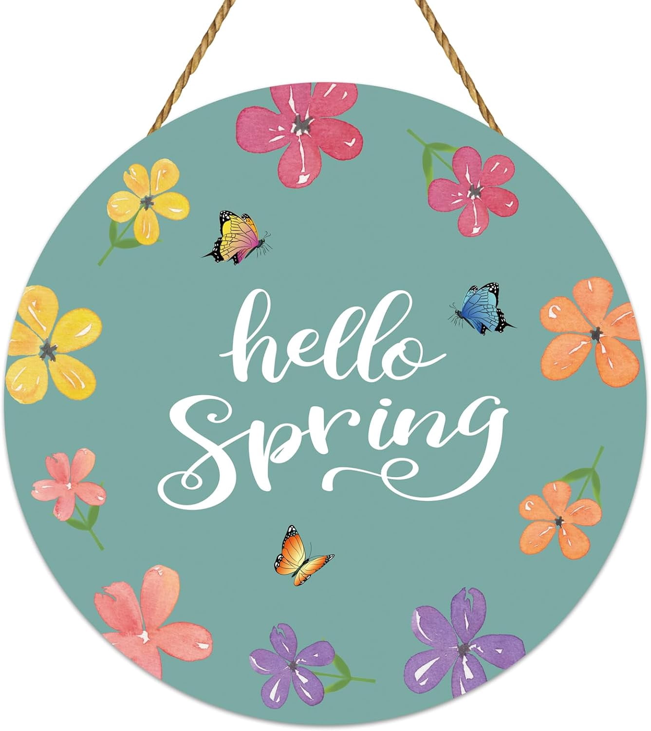 Spring Decorations for Home Front Door Decor Floral Butterfly Wreaths ...