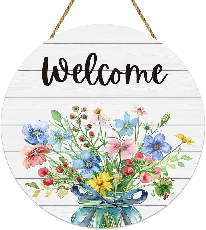 Spring Decorations for Home Front Door Decor Flowers Wreaths for Front ...