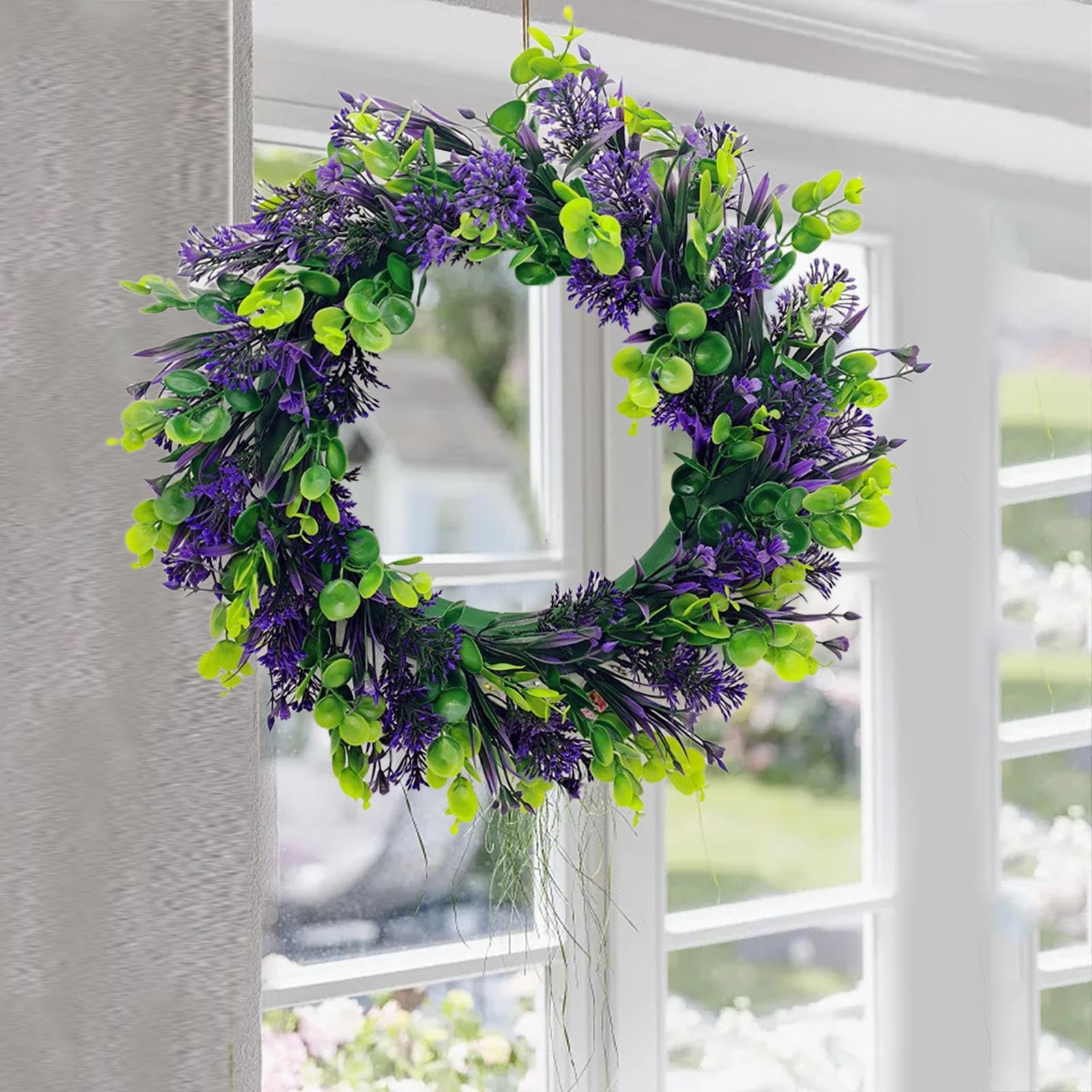 Spring Door Decoration Wreath Simulation Wreath Full of Ring Door ...