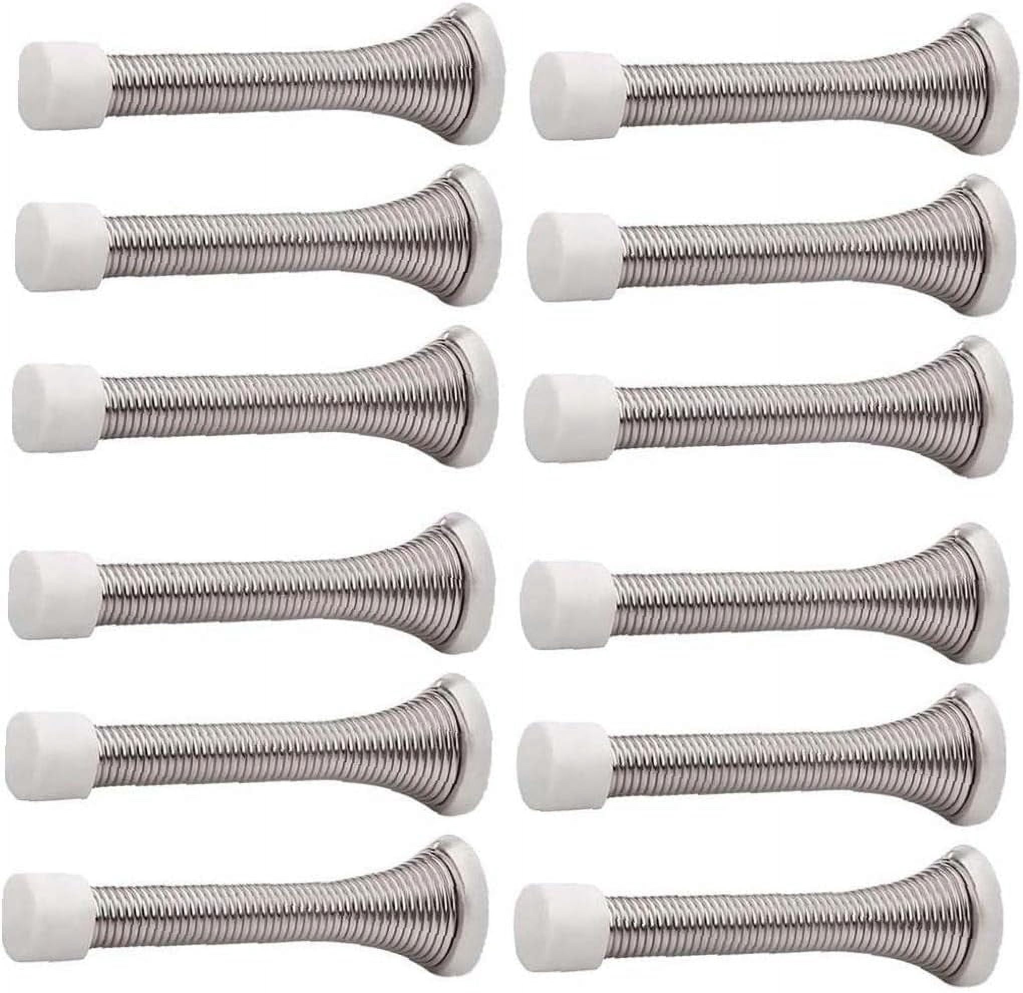 Spring Door Stop, 12pack Metal Door Stoppers Wall Mounted Doorstop with ...