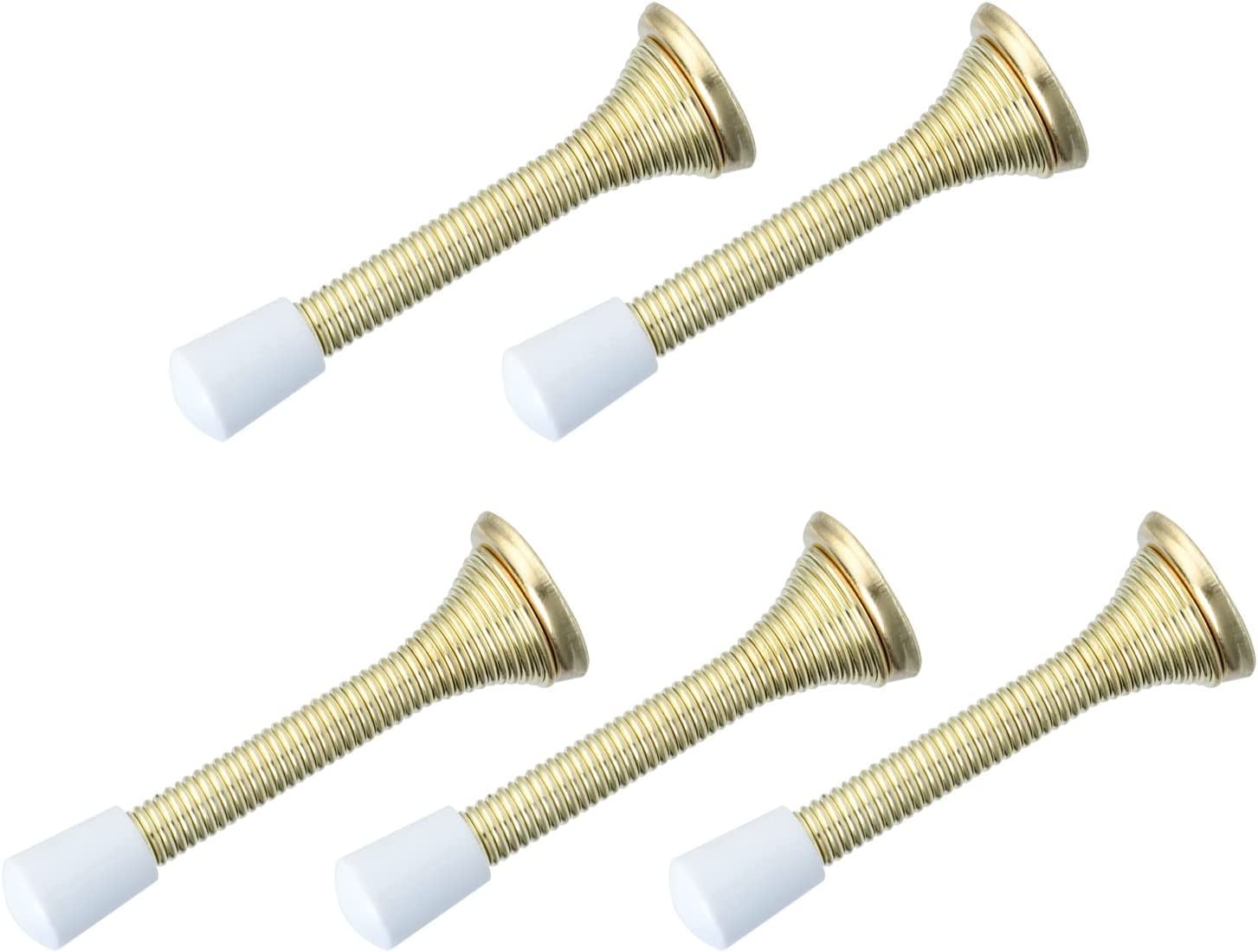Spring Door Stop(78mm/3.07") 5Pcs, Metal Flexible Spring Door Stopper ...