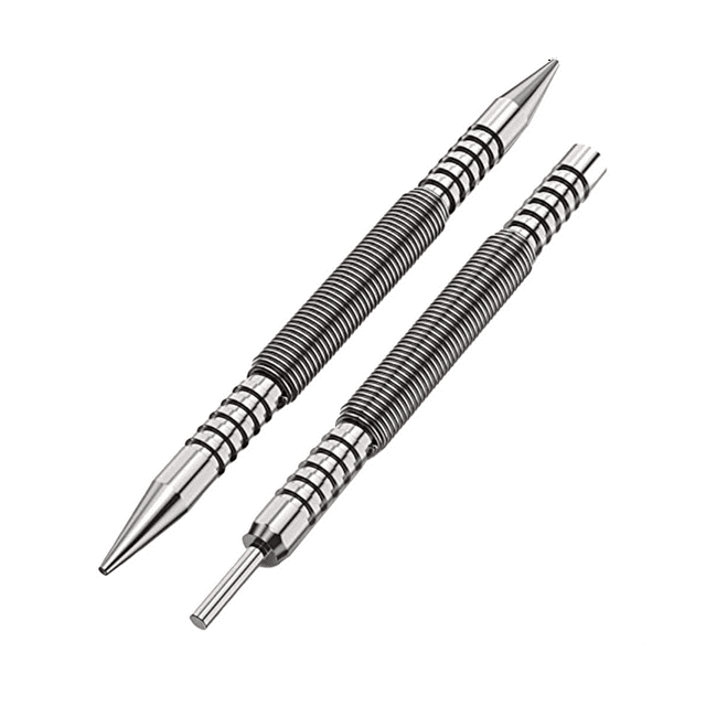 Spring Double End Nail Punch Set Center Hole Punch Spring Loaded Marker ...