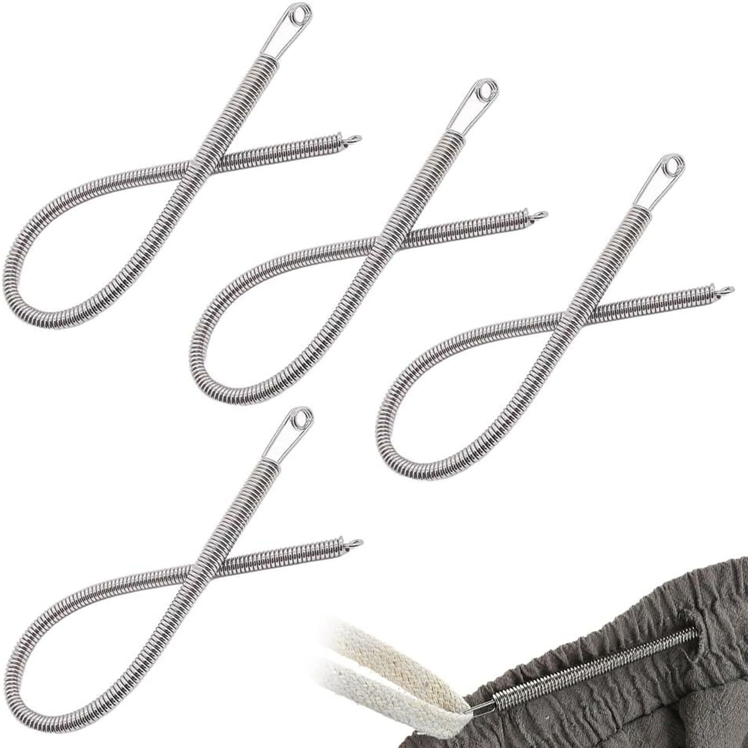 Spring Drawstring Needle Threader,2025 New DIY Rope Threader Clip ...