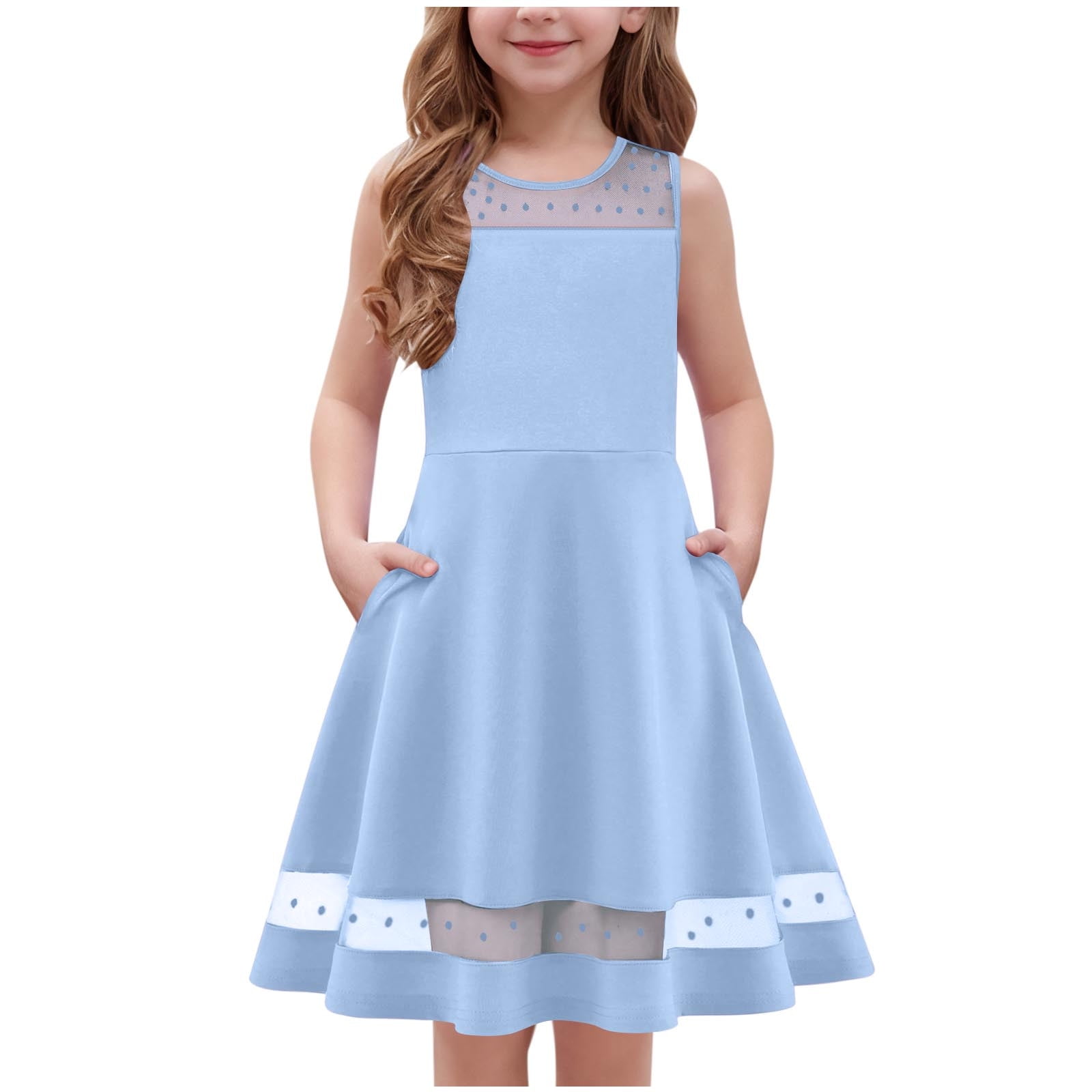 Spring Dresses Girls on Clearance Girls Formal Dresses Elegant Mesh ...