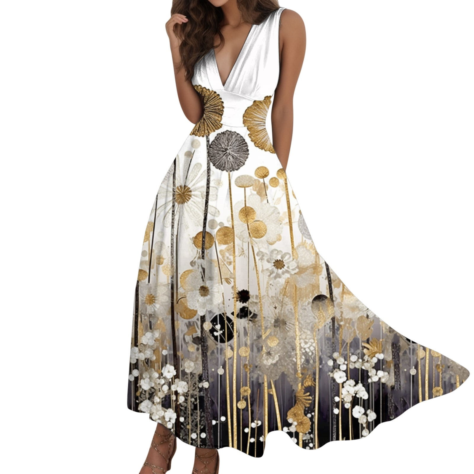 Spring Dresses For Women 2024 Casual Trendy Striped Swing Short Sleeve
