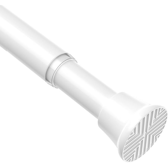 Spring No Drill Stainless Steel Shower Rods, 2Pcs Black Adjustable ...