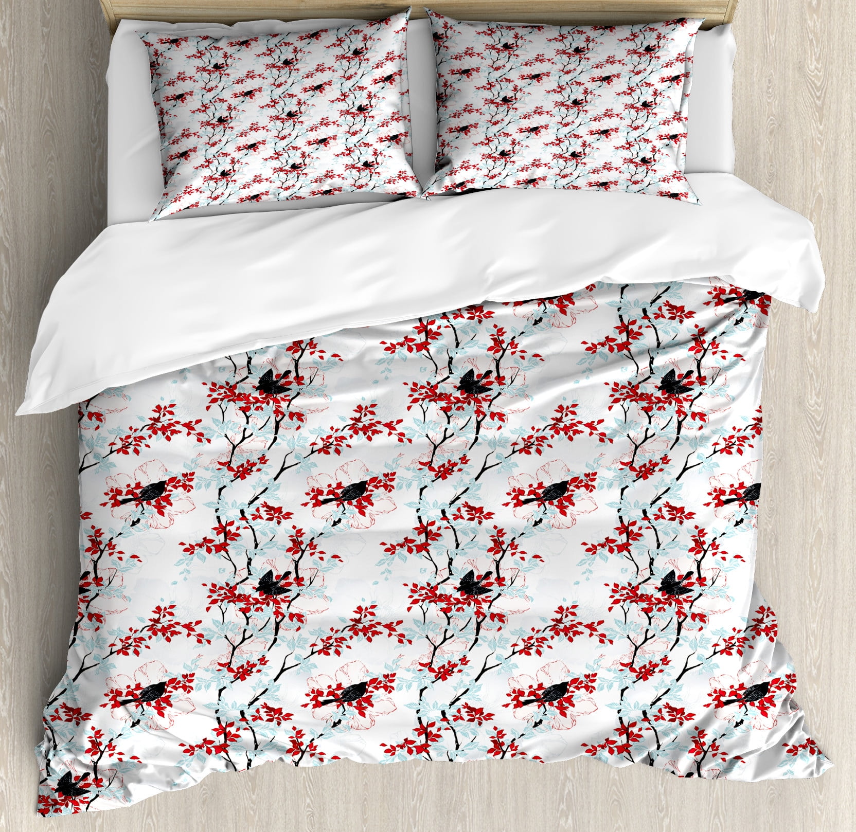 Spring Duvet Cover Set, Vintage Chinese Shabby Form Tree with ...