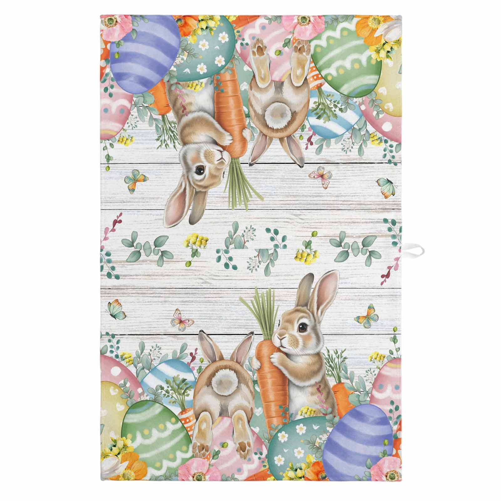 Spring Easter 1 Pack Kitchen Towel, Water Absorbent Dish Towel, Bunny ...