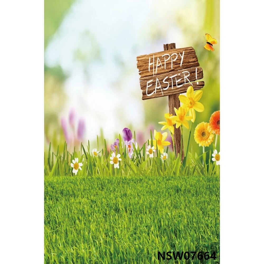 Spring Easter Backdrops Landscape Flowers Leaf Foliage Grassland Bokeh ...