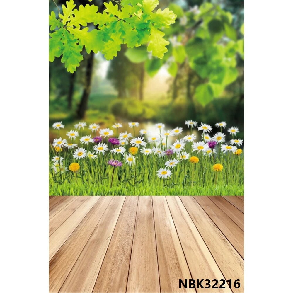Spring Easter Backdrops Landscape Flowers Leaf Foliage Grassland Bokeh ...