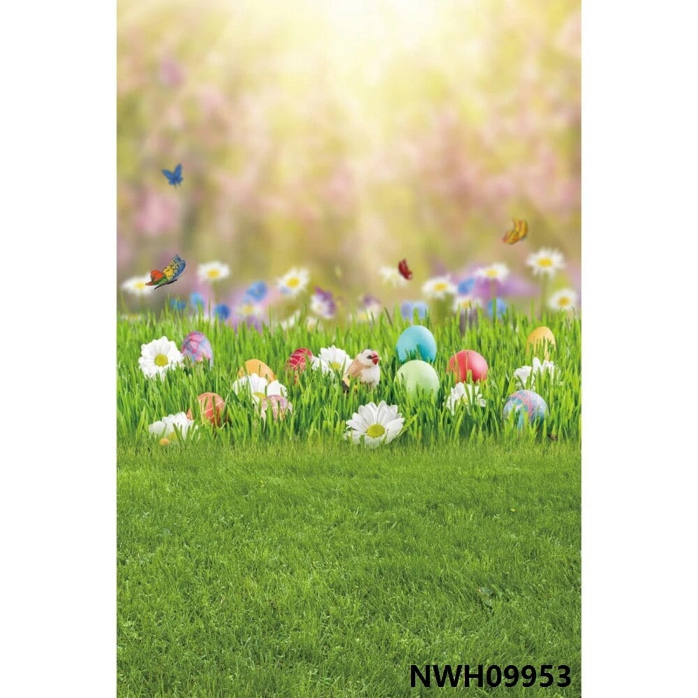 Spring Easter Backdrops Landscape Flowers Leaf Foliage Grassland Bokeh ...