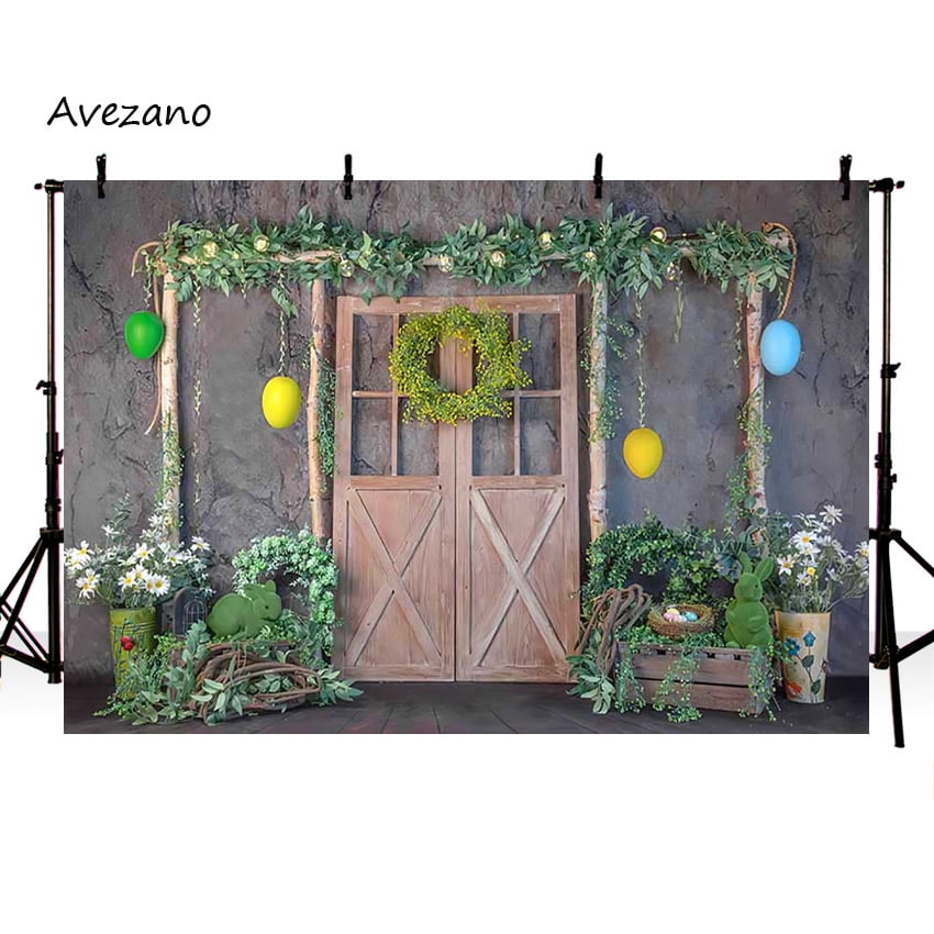 Spring Easter Backgrounds for Photography Bunny Rabbit Eggs Grass ...