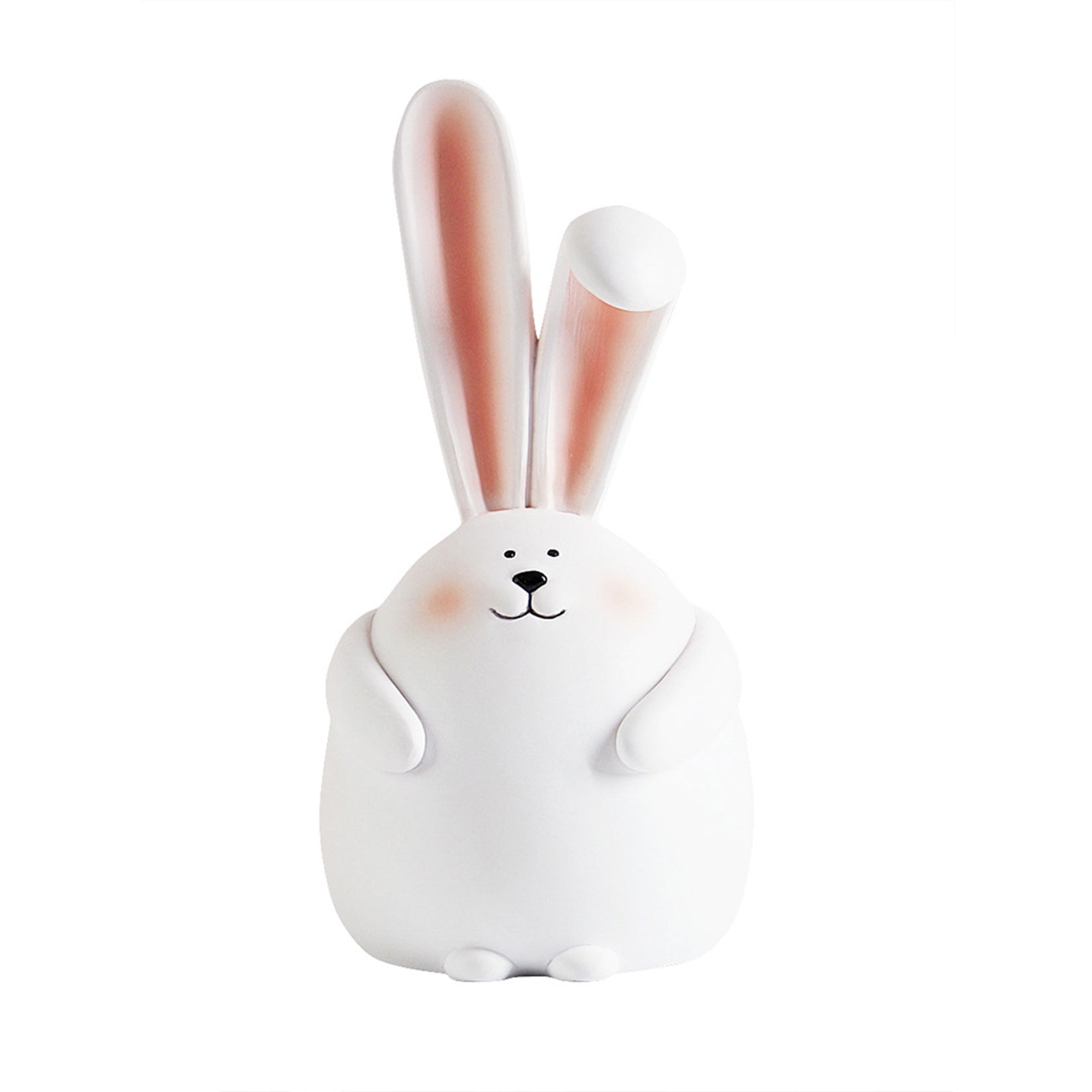 Spring Easter Bunny Figurine Statue - Hand Painted Resin Bunny Statue ...