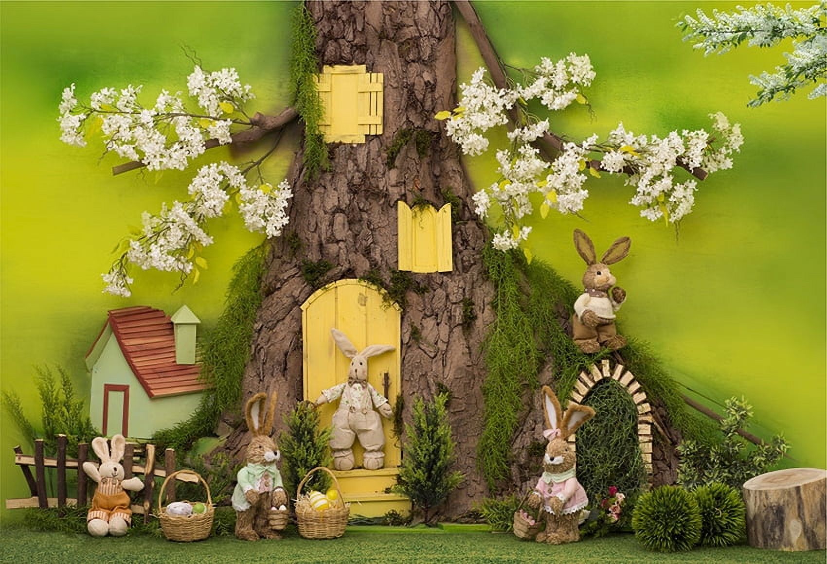 Spring Easter Bunny Rabbit Eggs Kids Birthday Cake Smash Portrait r ...