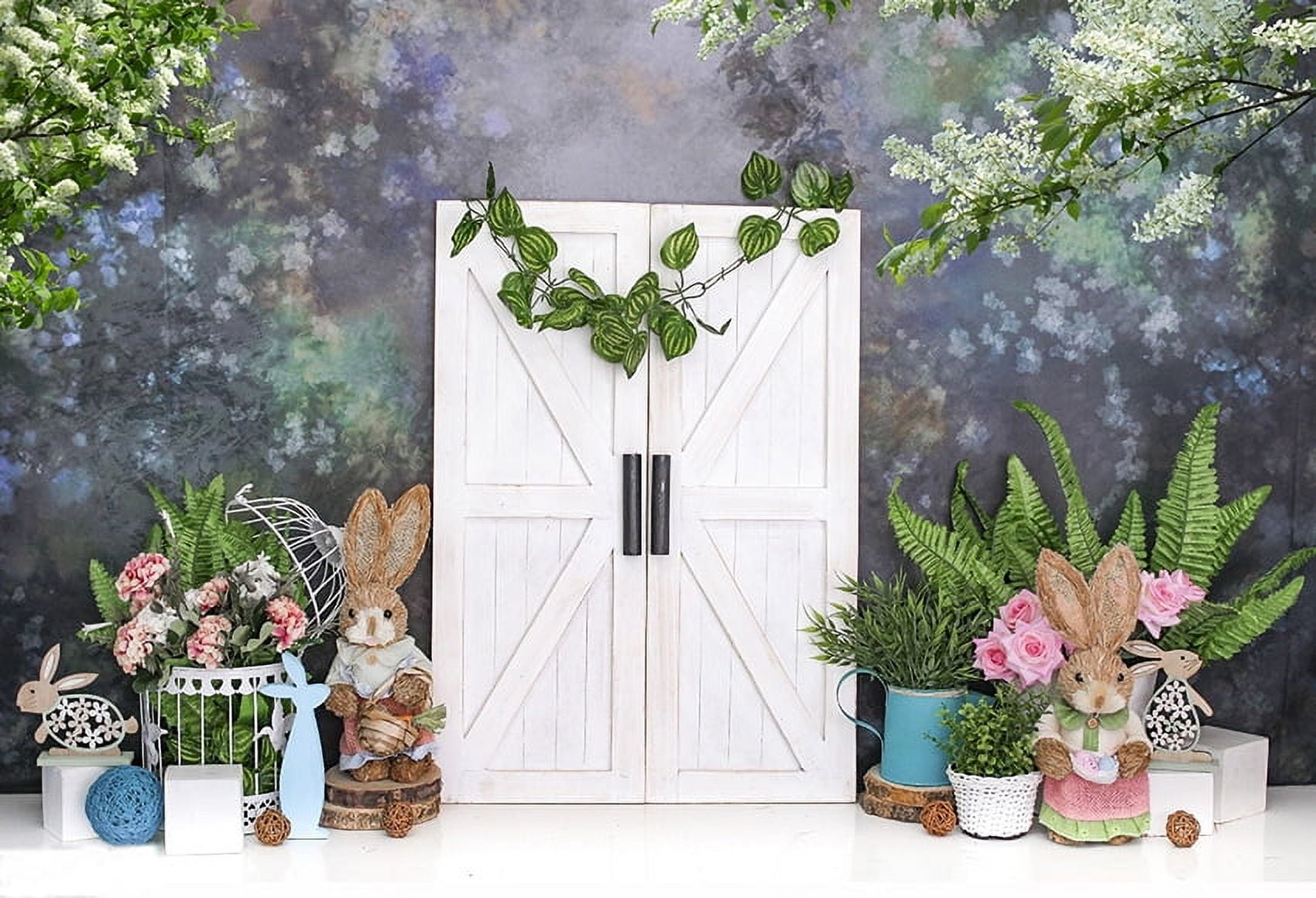 Spring Easter Bunny Rabbit Eggs Kids Birthday Cake Smash Portrait r ...