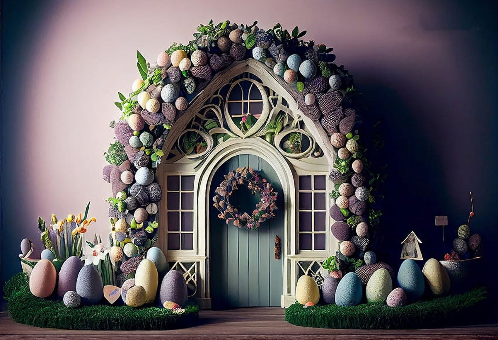 Spring Easter Bunny Rabbit Eggs Kids Birthday Cake Smash Portrait r ...