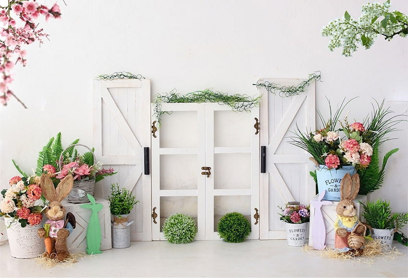 Spring Easter Bunny Rabbit Eggs Kids Birthday Cake Smash Portrait r ...