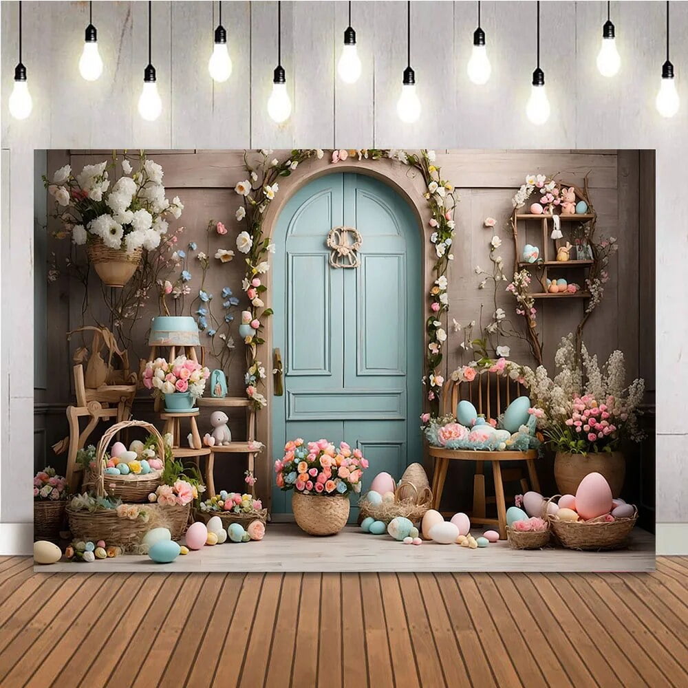 Spring Easter Cake Smash Photographic Background Newborn Kid Rabbit ...