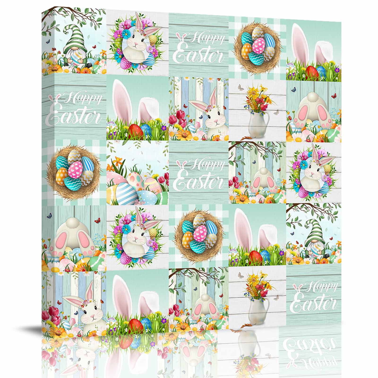 Spring Easter Canvas Print Wall Art Painting, Modern Wall Decor for ...