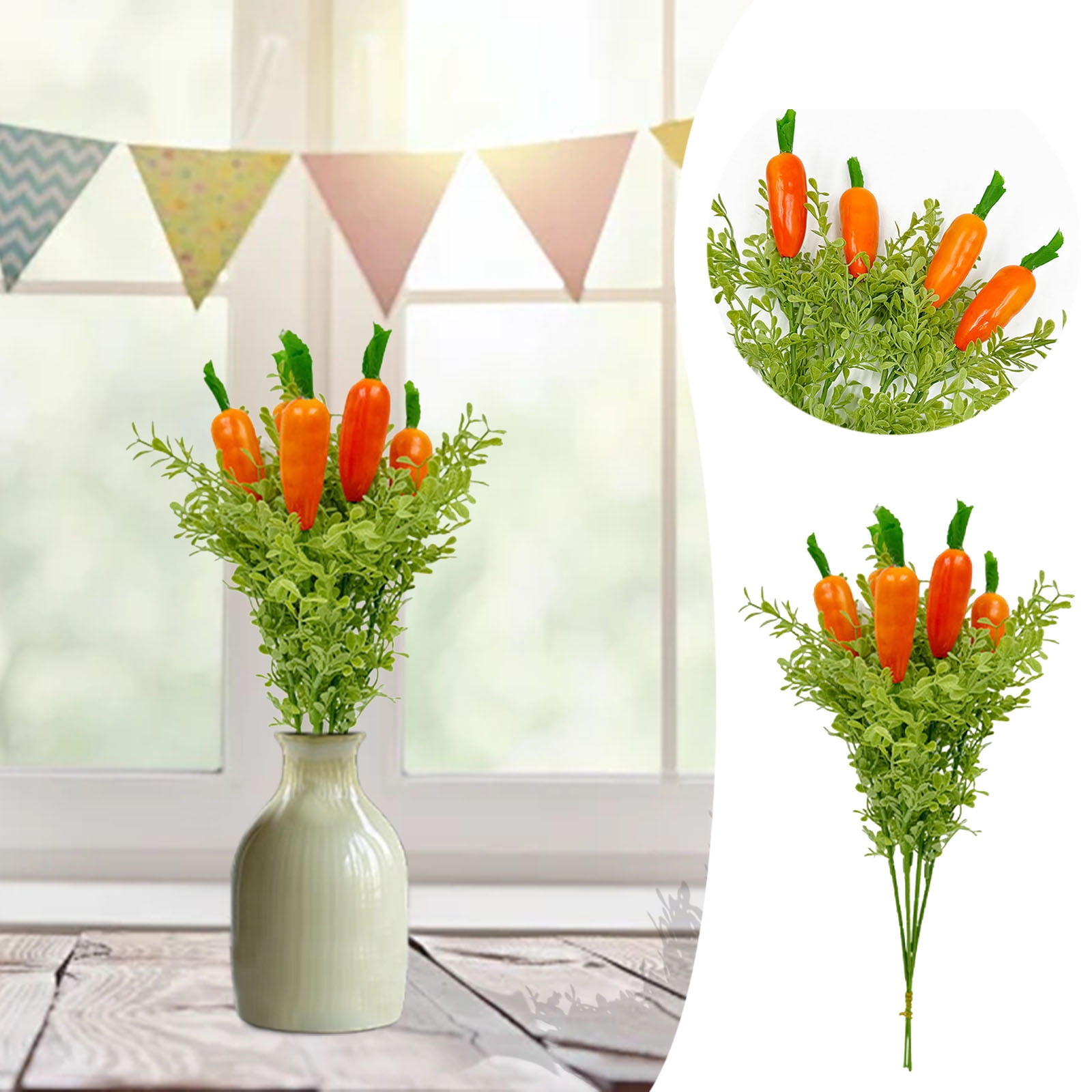Spring Easter Carrot Decorations - Foam Carrot Picks for Home Decor ...