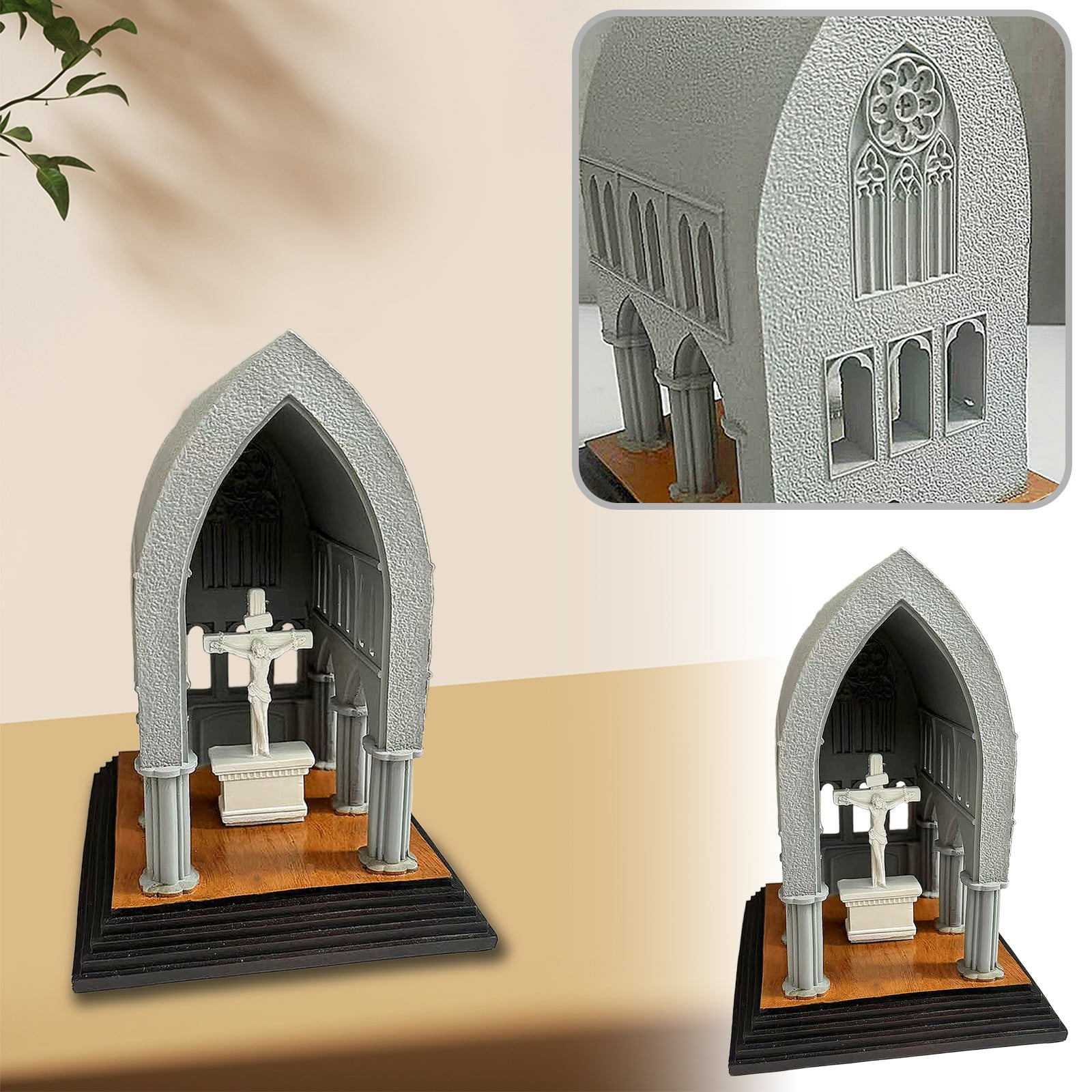 Spring Easter Cross Risen Figurine Decor, Cross Church Craft Church ...