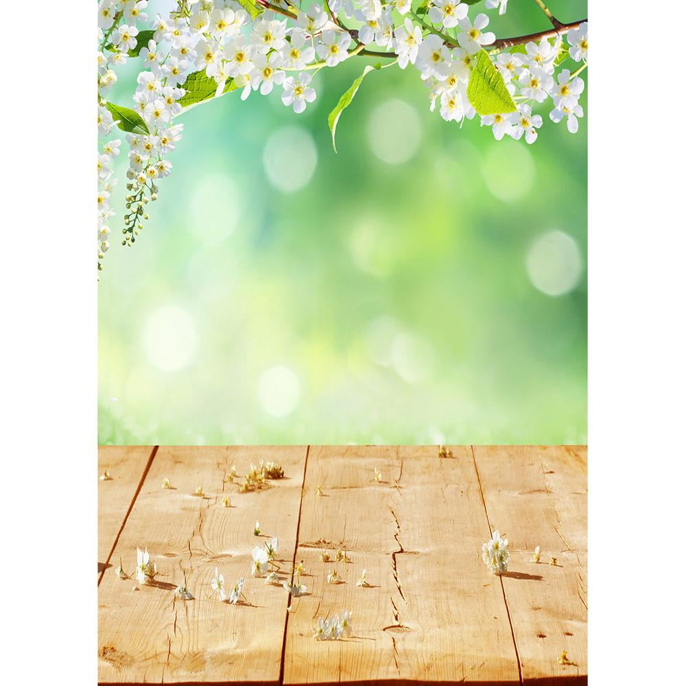 Spring Easter Day Photography Background Flower Bokeh Wall Wood Floor Vinyl Backdrop Studio ...
