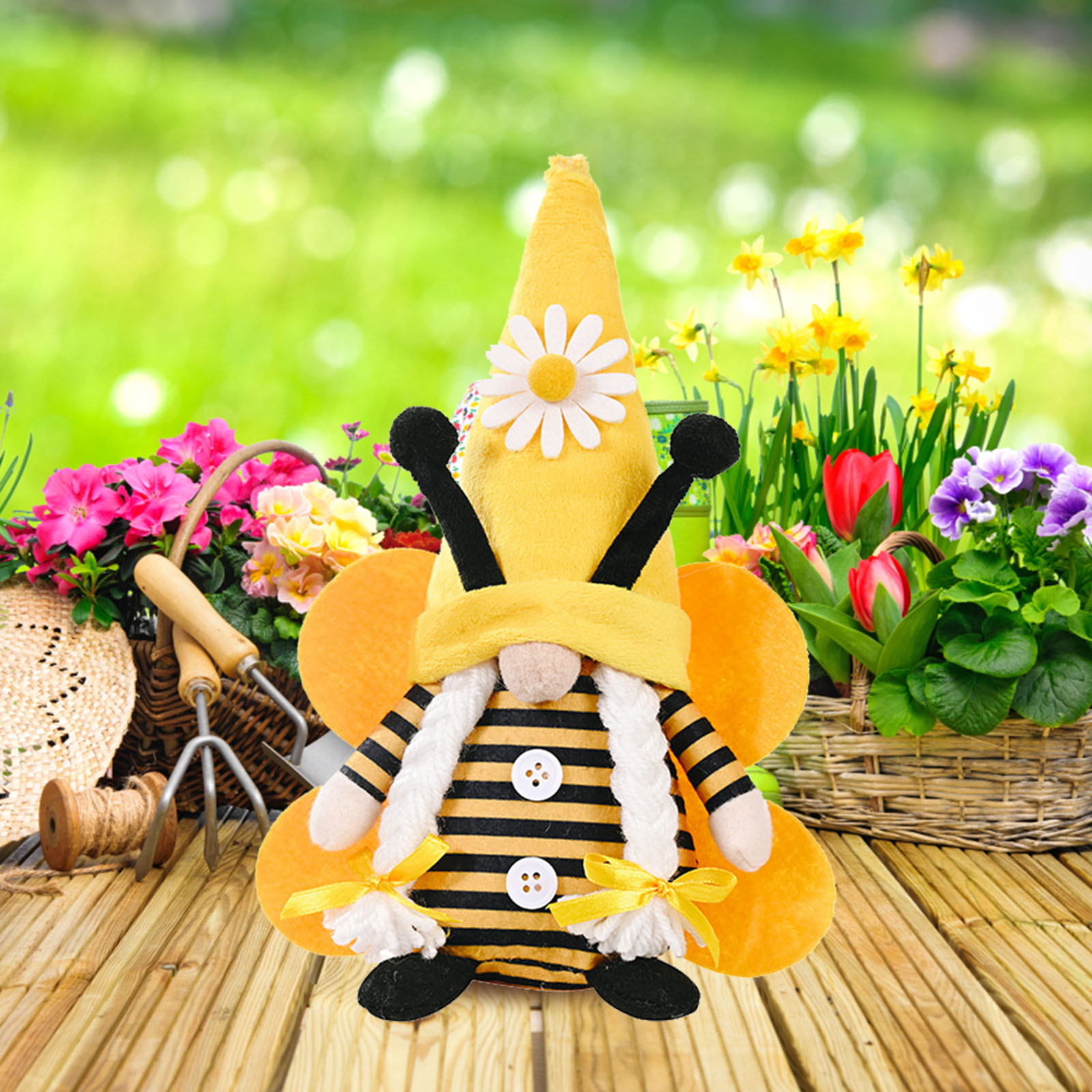 Spring Easter Decorations Handmade Summer Sunflower Plush Doll Spring ...