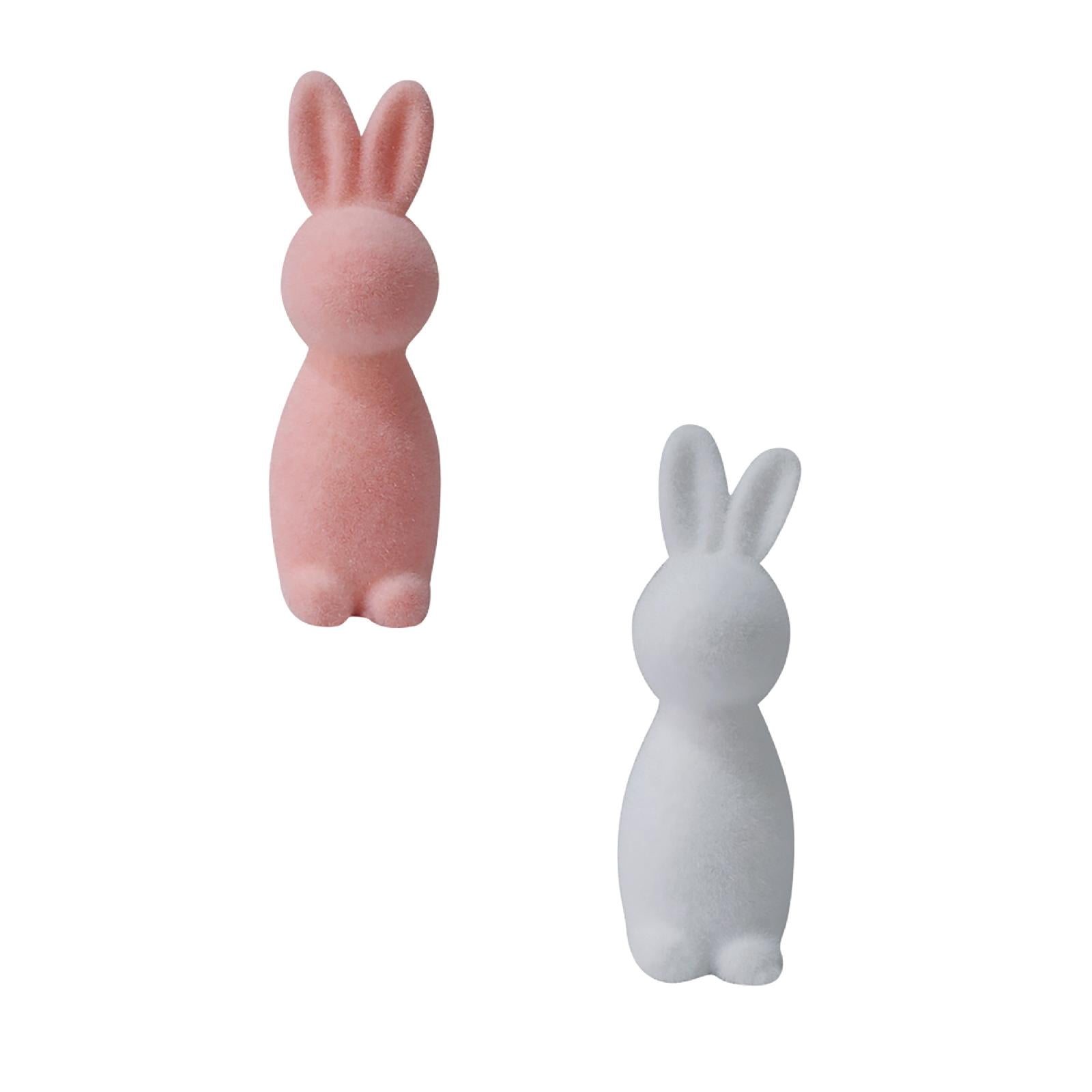 Spring Easter Decorations Resin Easter Bunny Miniature Tabletop Decor ...