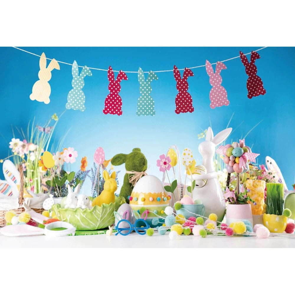 Spring Easter Eggs Photography Background Fairy Tale Chalet Garden ...