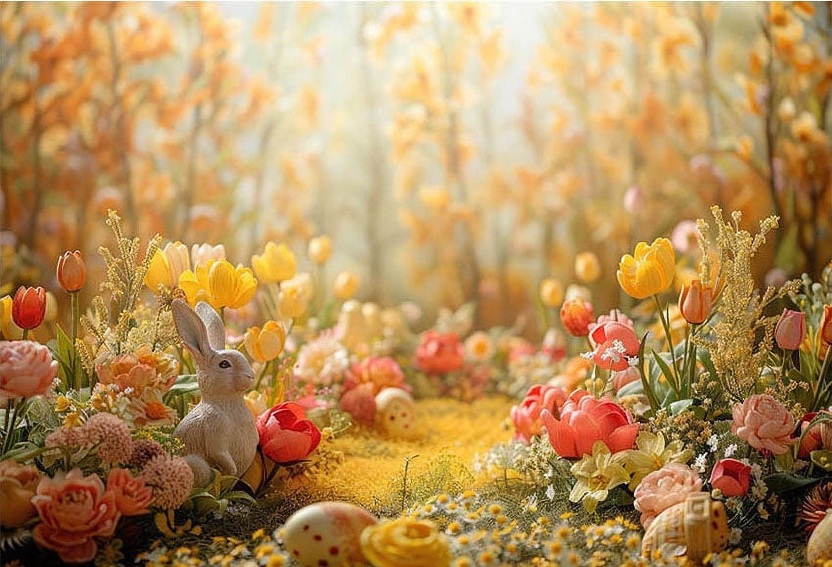 Spring Easter Floral Garden Kids Birthday Party Cake Smash Portrait r Backdrop Photo Studio ...