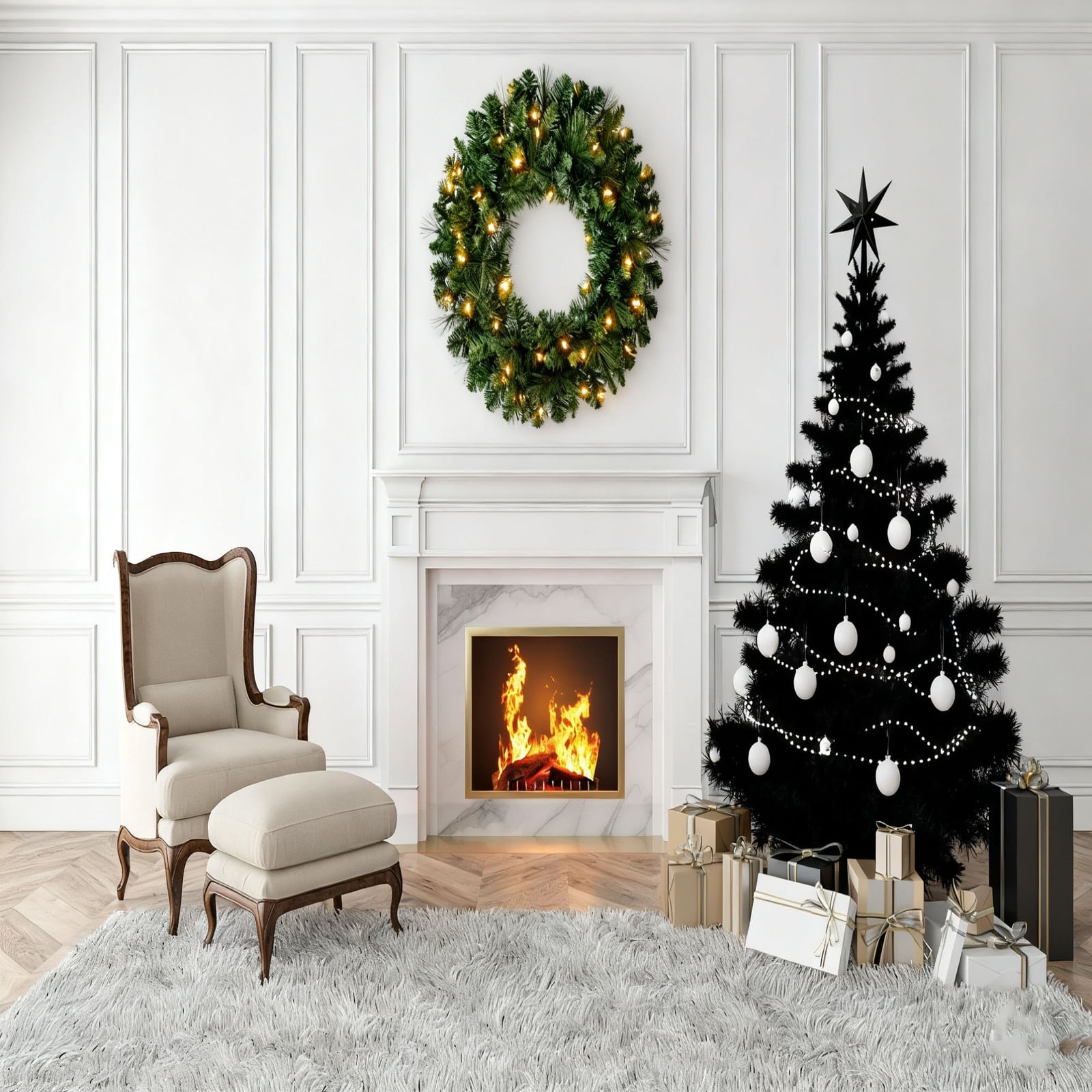 Spring Easter Green Eucalyptus 19.65" Wreaths with Clear Lights for ...