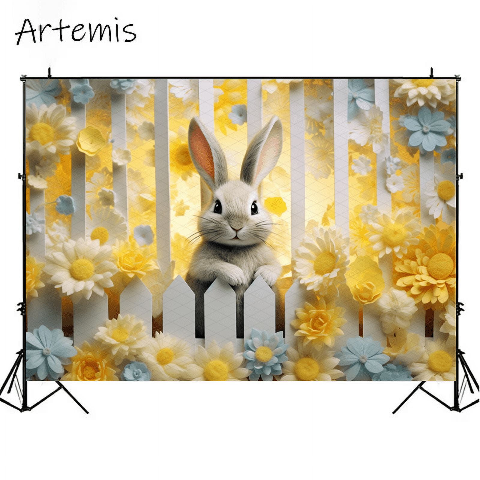 Spring Easter Photography Backdrop Floral bunny Garden Cake Smash Baby ...