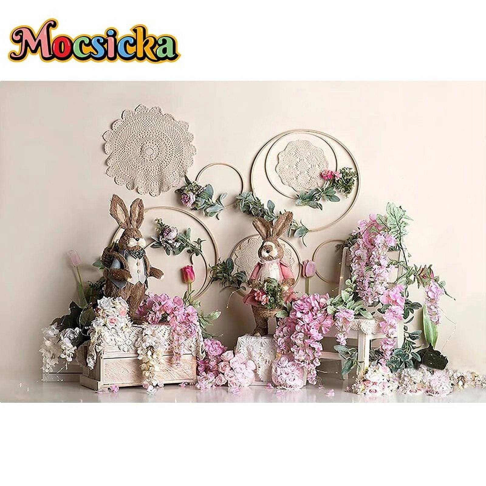 Spring Easter Photography Background Green Grass Flowers Easter Eggs ...