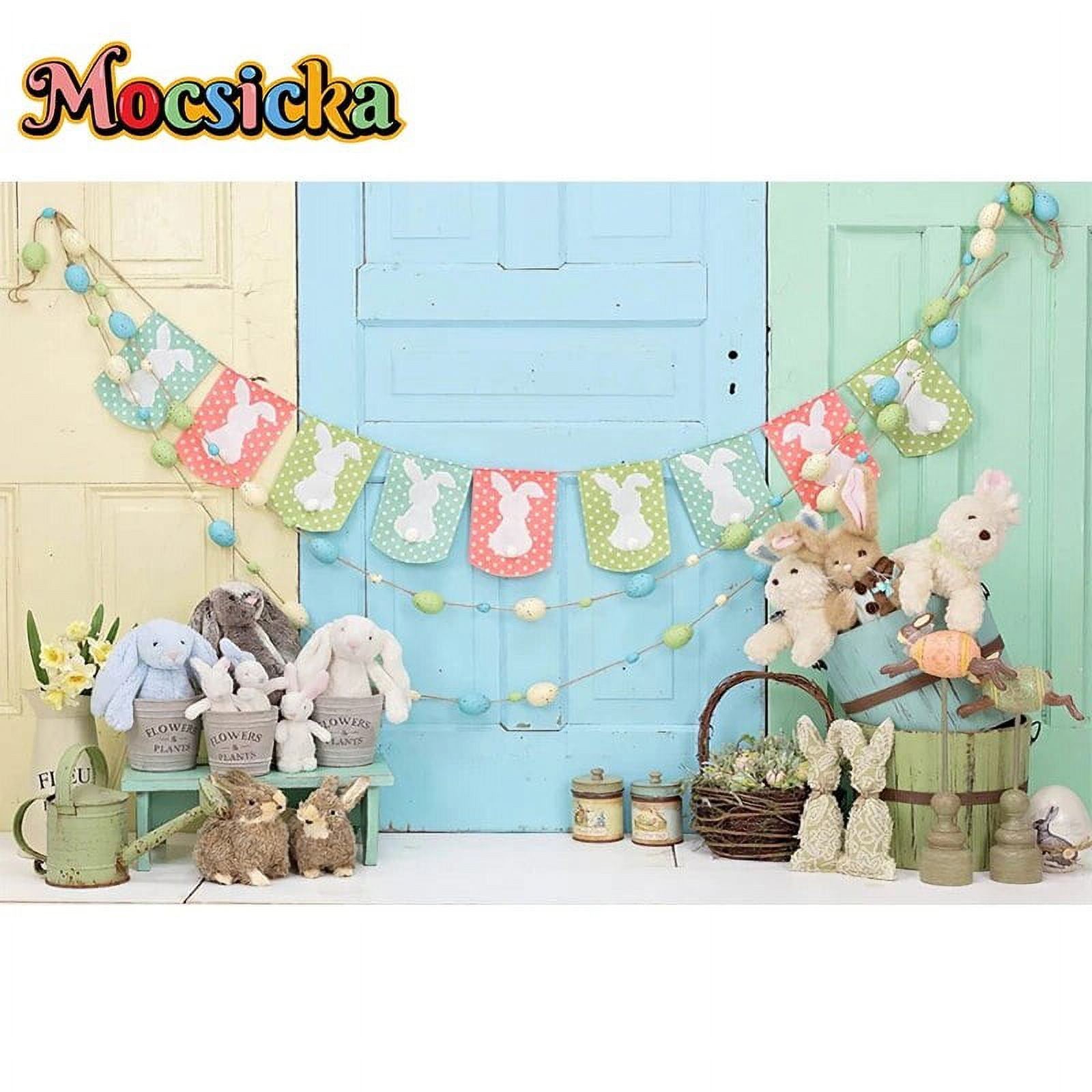 Spring Easter Photography Background Green Grass Flowers Easter Eggs ...