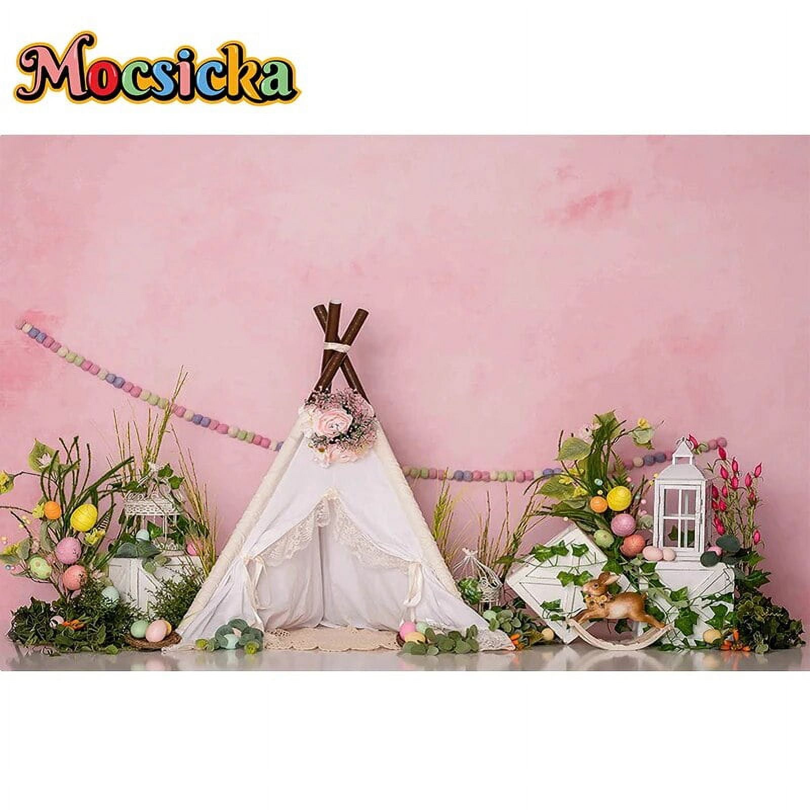 Spring Easter Photography Background Green Grass Flowers Easter Eggs ...