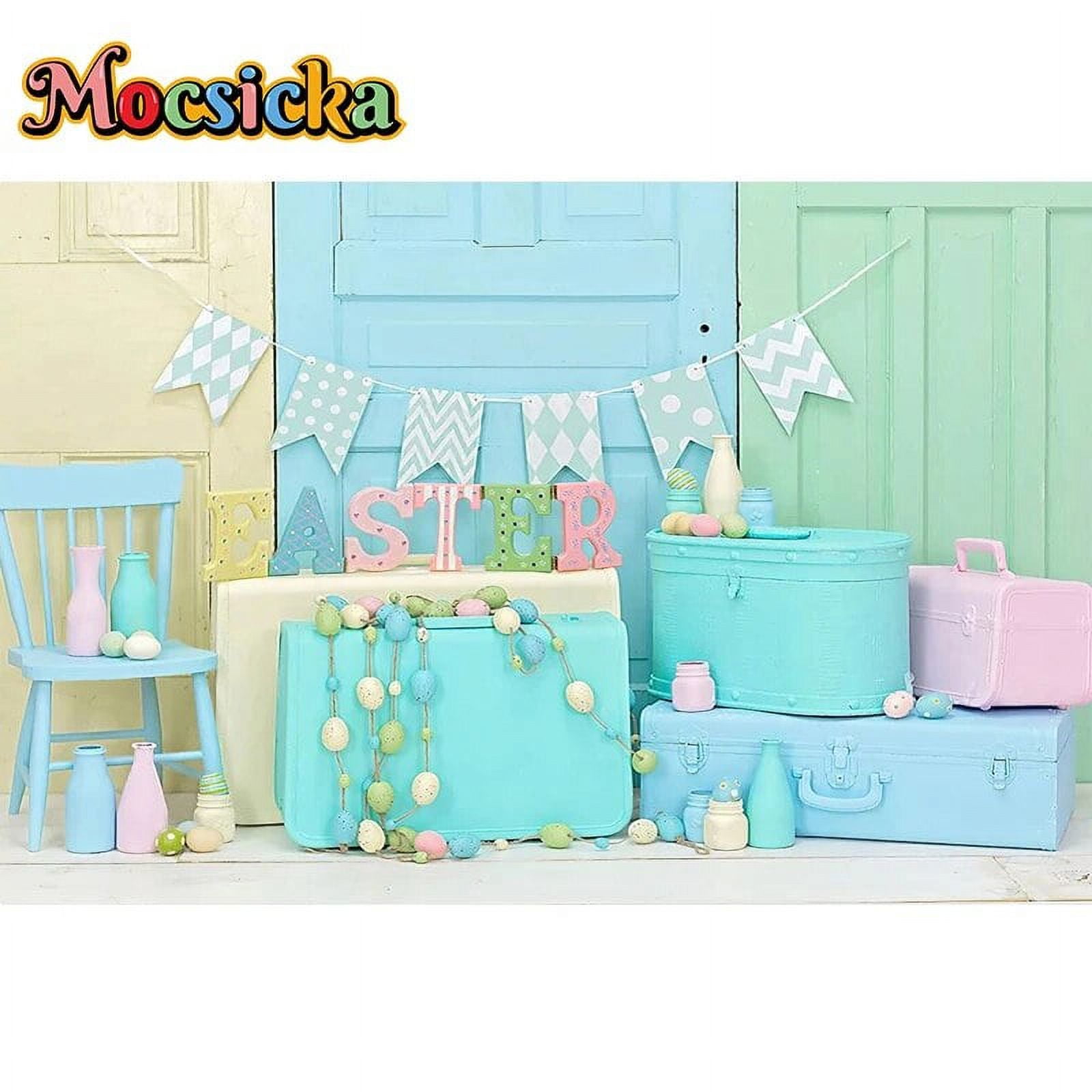 Spring Easter Photography Background Green Grass Flowers Easter Eggs ...