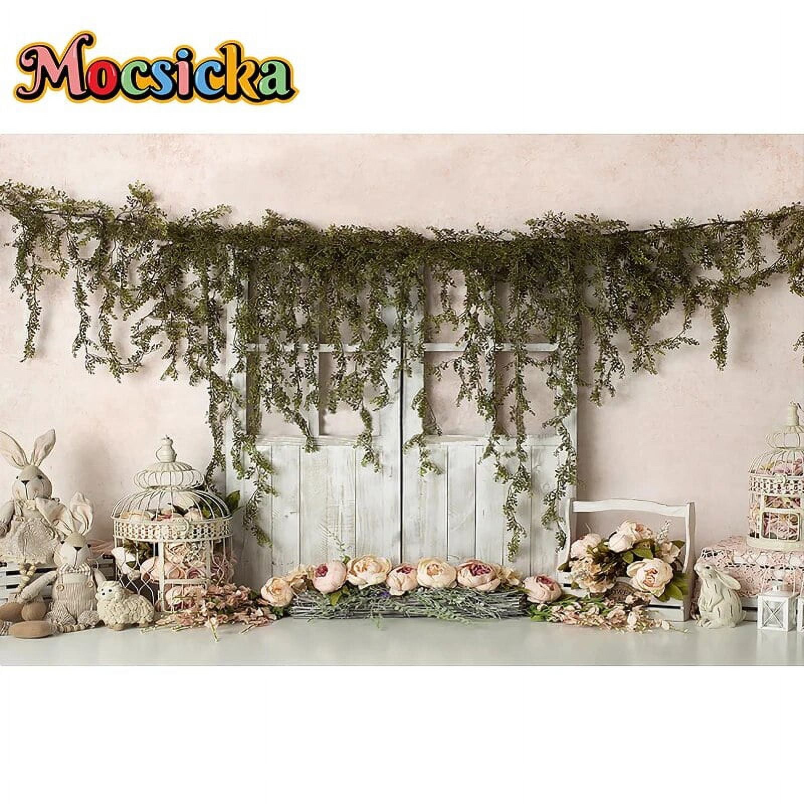 Spring Easter Photography Background Green Grass Flowers Easter Eggs ...