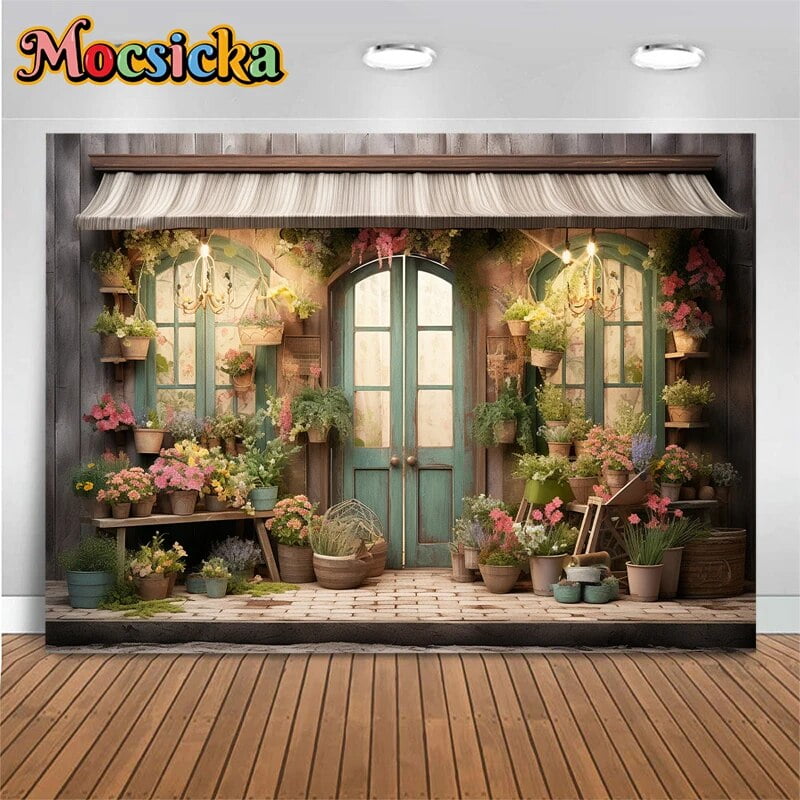 Spring Easter Rabbit Background For Photography Green Plant Flower Baby ...