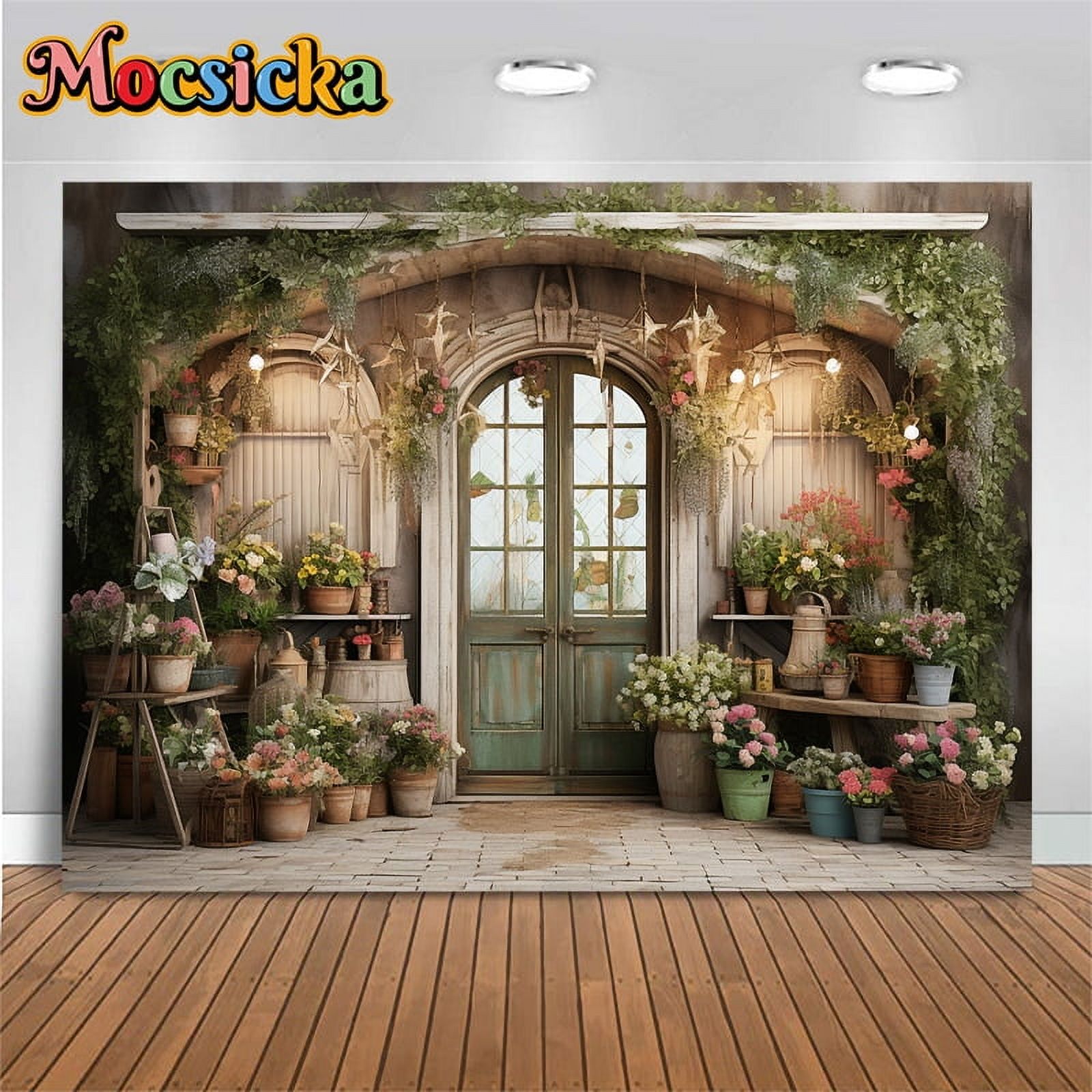 Spring Easter Rabbit Background For Photography Green Plant Flower Baby ...