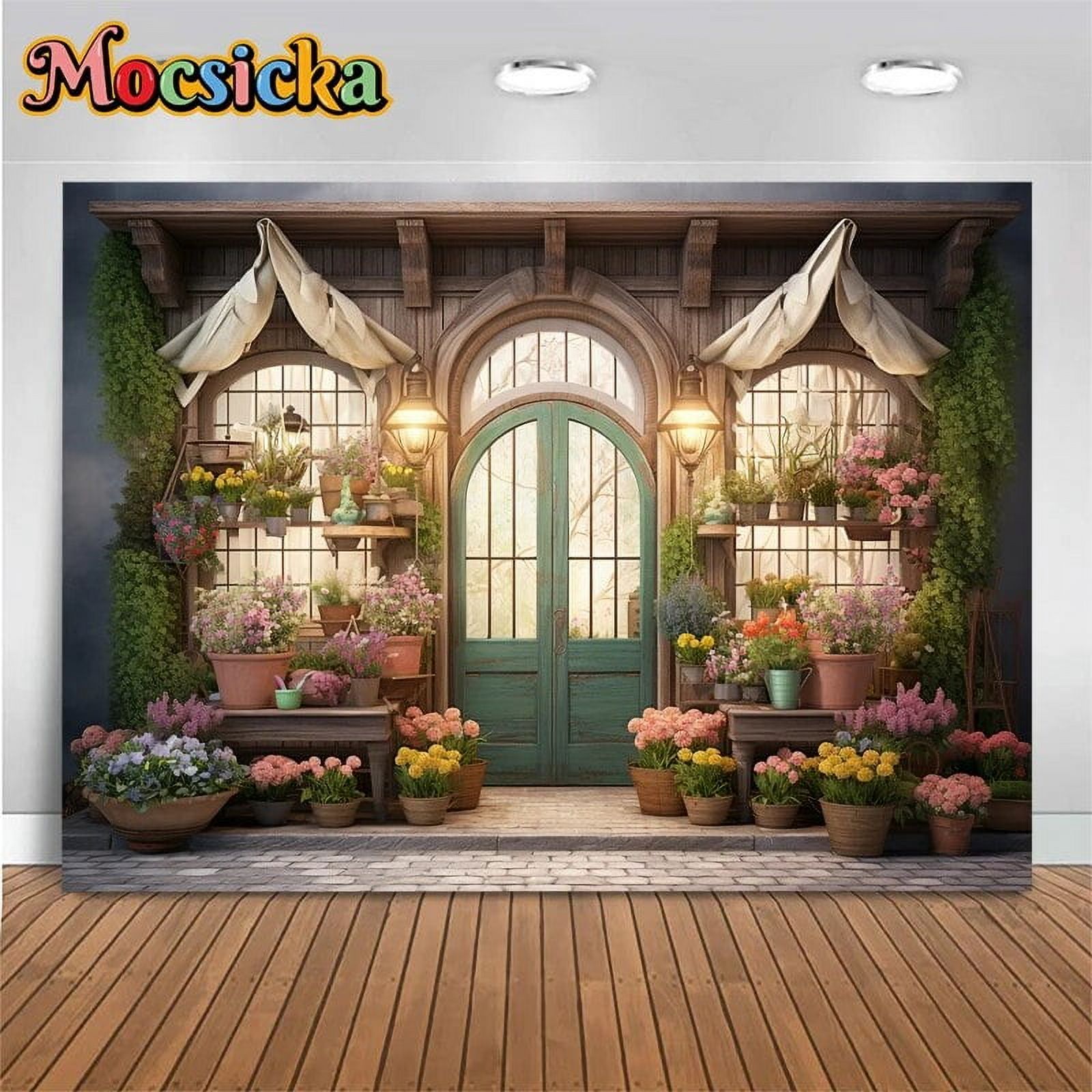 Spring Easter Rabbit Background For Photography Green Plant Flower Baby ...