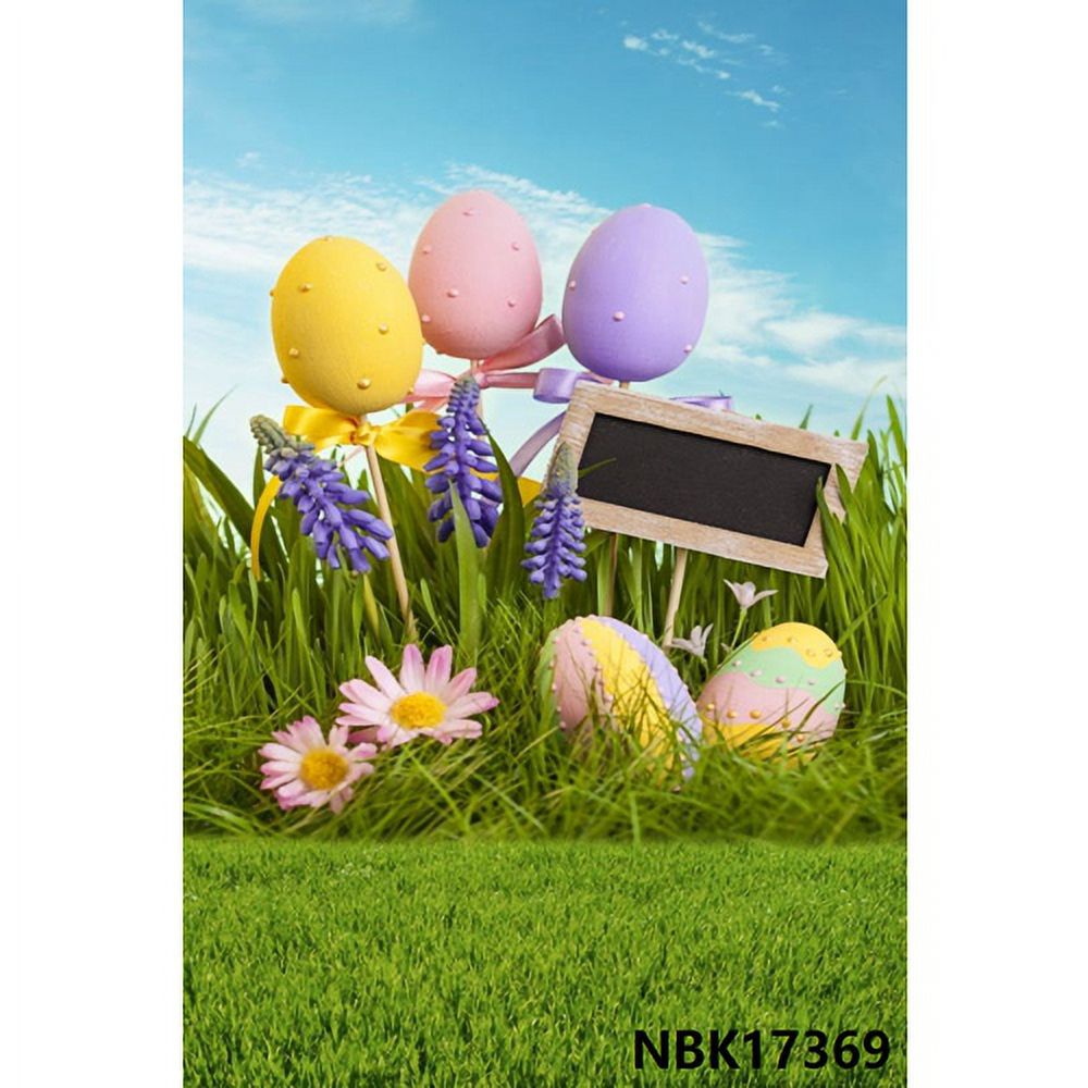 Spring Easter Rabbit Flower Eggs Wood Floor Newborn Baby Shower ...