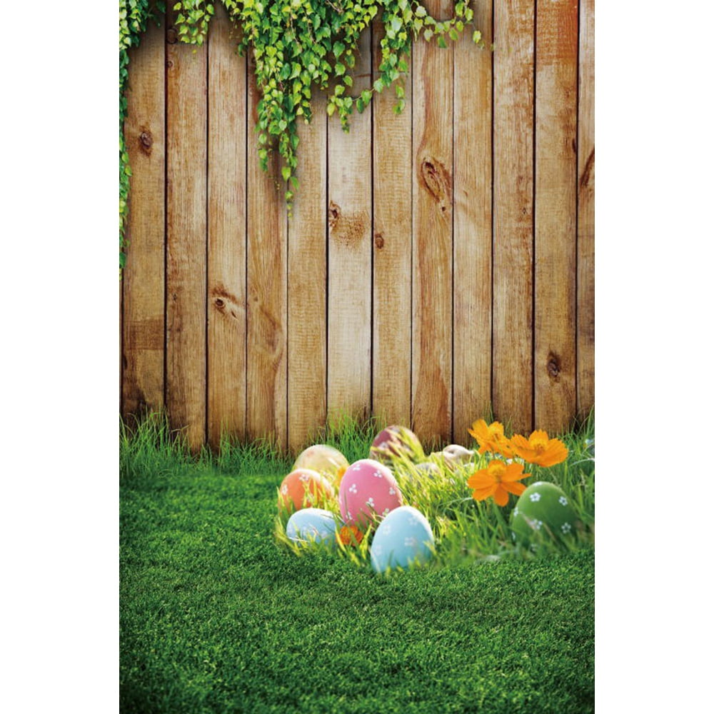 Spring Easter Rabbit Flower Eggs Wood Floor Newborn Baby Shower ...